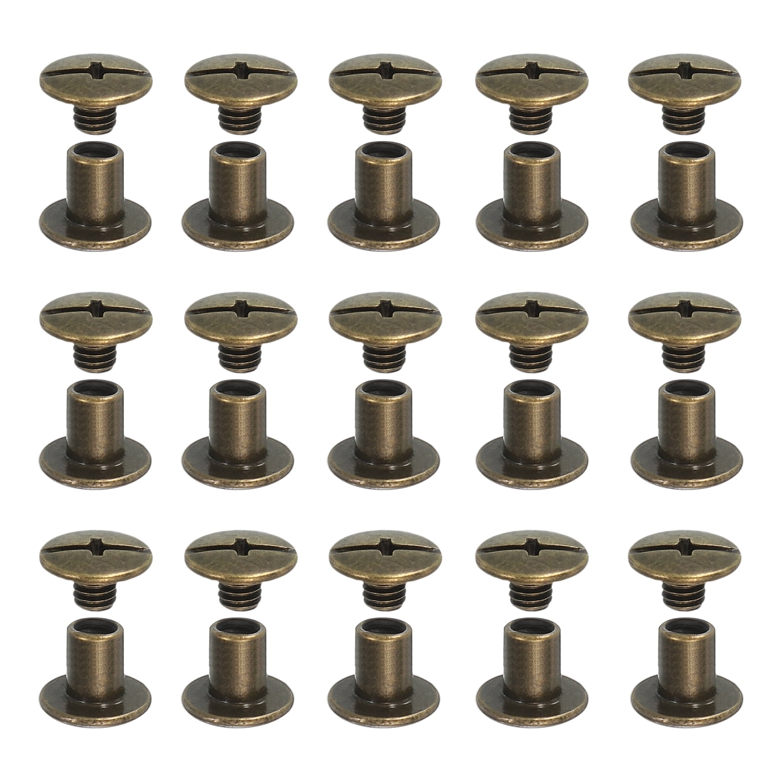 Uxcell Chicago Screws, Leather Rivets, Screw Rivets for Leather Crafts ...