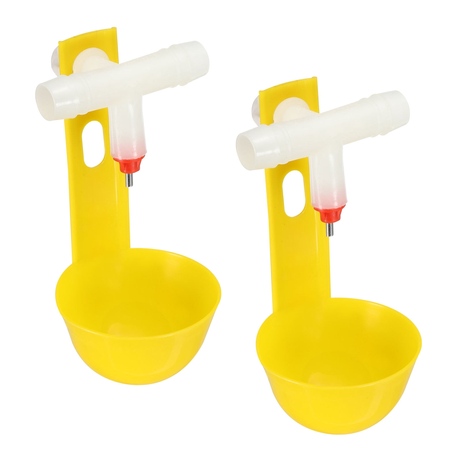 Uxcell Chicken Water Cups Drinking Bowl Round with Automatic Nipple ...