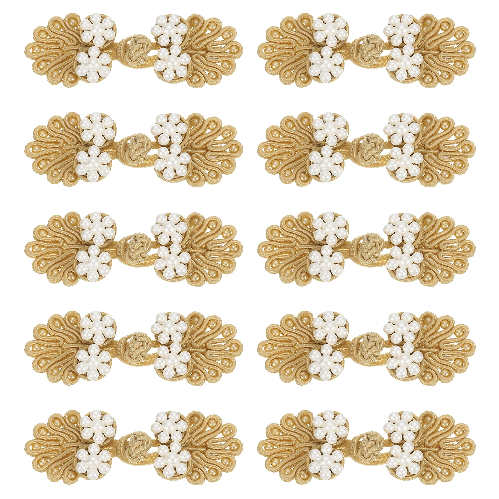 Uxcell Chinese Knots Sewing Buttons Closure, 10 Pairs 60x25mm Knot Frog ...