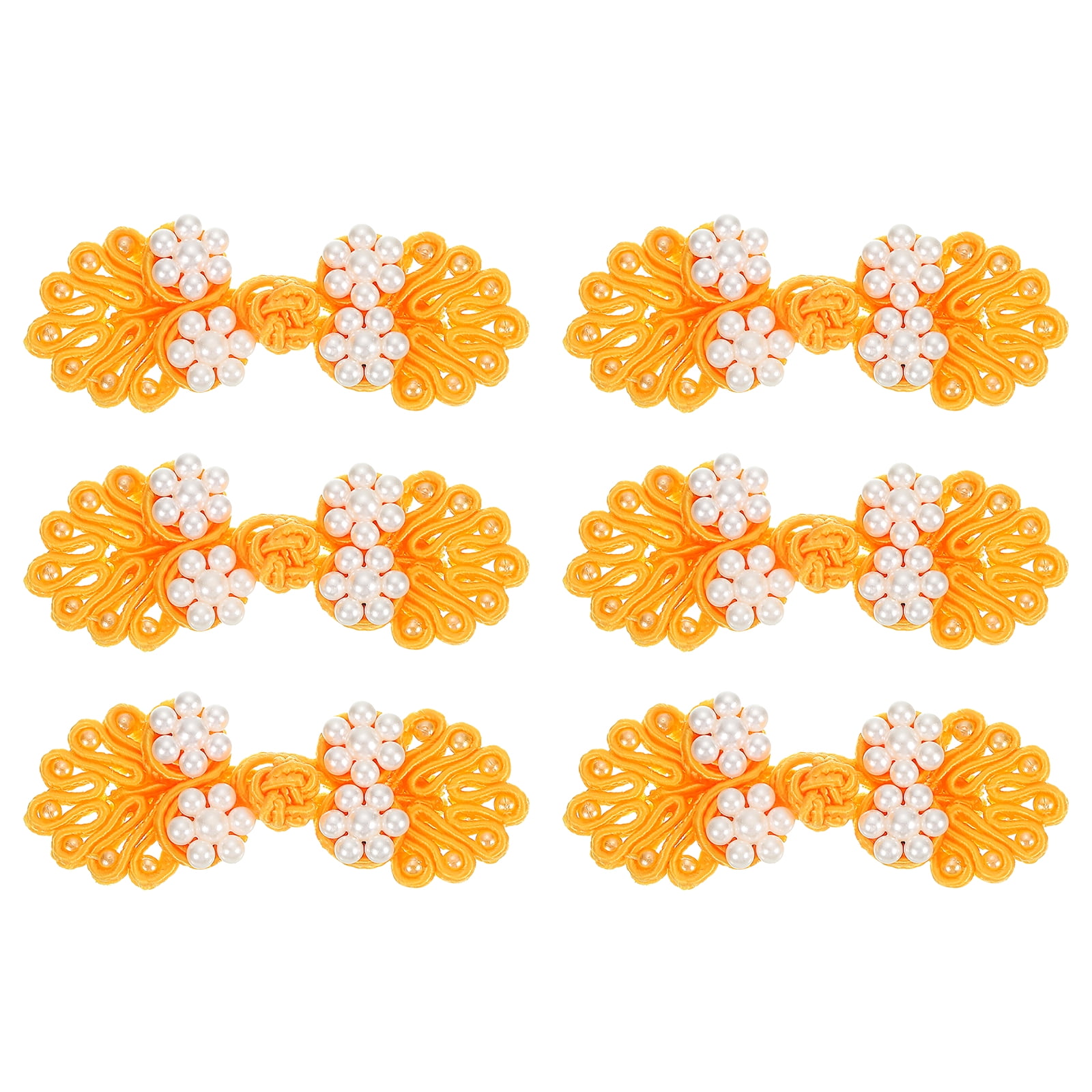 Uxcell Chinese Knots Sewing Buttons Closure, 6 Pairs 60x25mm Knot Frog ...