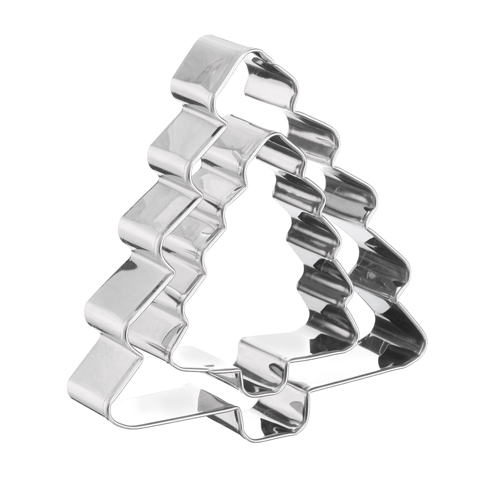 Uxcell Christmas Trees Cookie Cutter Set Assorted Sizes Stainless Steel ...