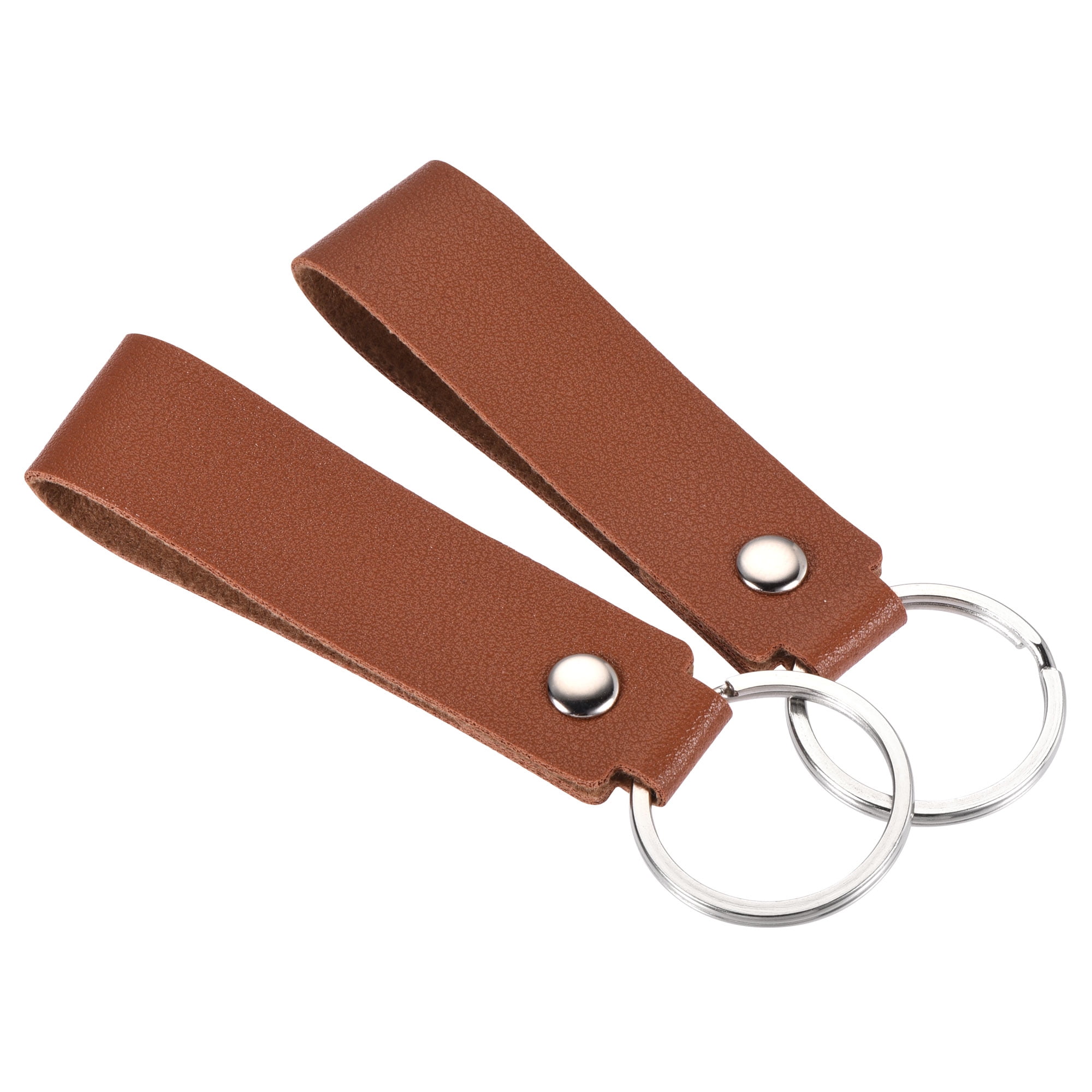 Uxcell Circle Keyring PU Ornament Holder Lanyard Leather Keychain, Brown 2 Pack - Walmart.com