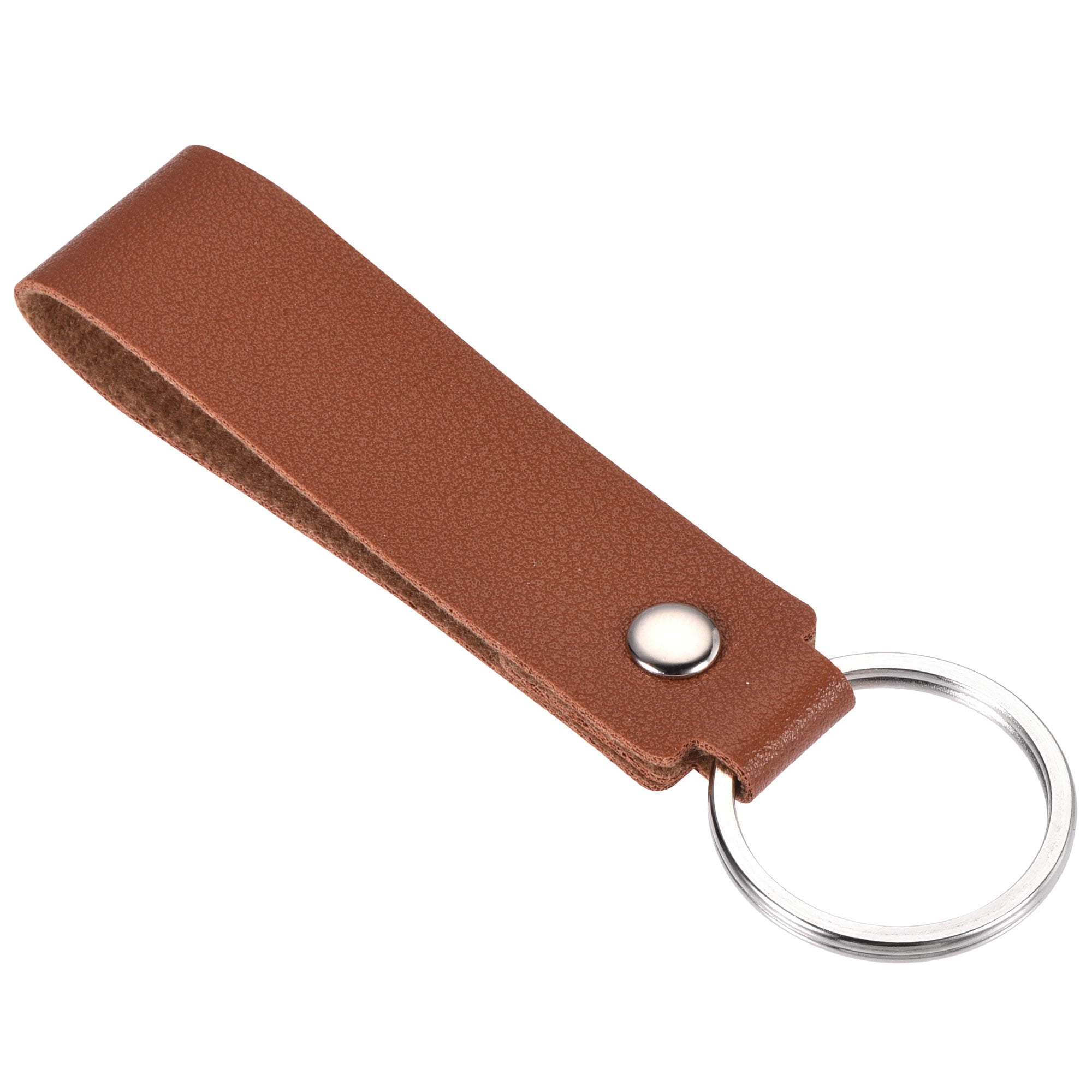Uxcell Circle Keyring PU Ornament Key Holder Lanyard Leather Keychain ...