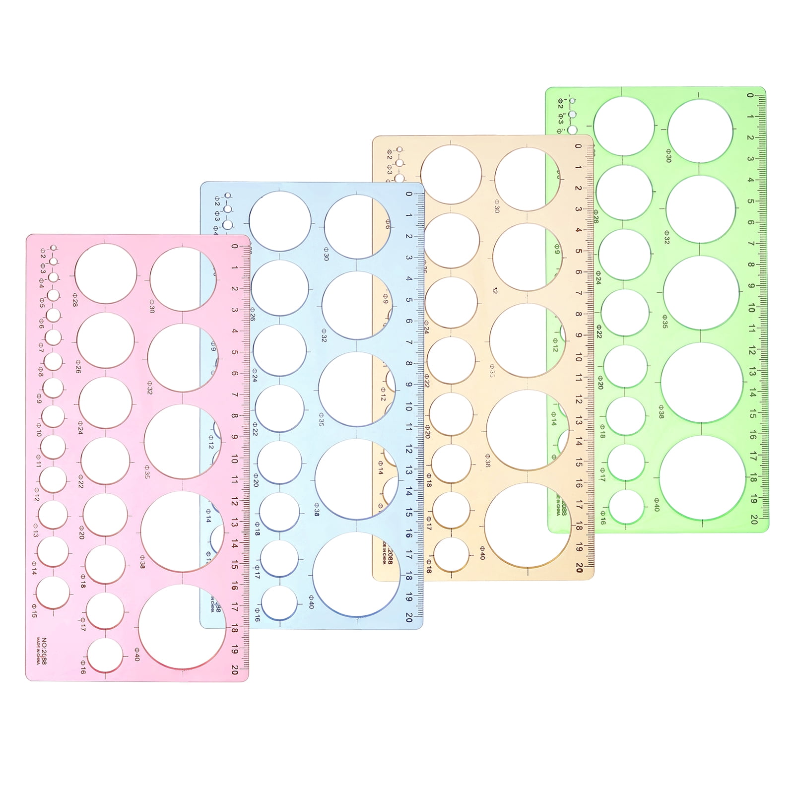 Uxcell Circle Template, Circle Stencils Plastic Measuring Rulers for ...