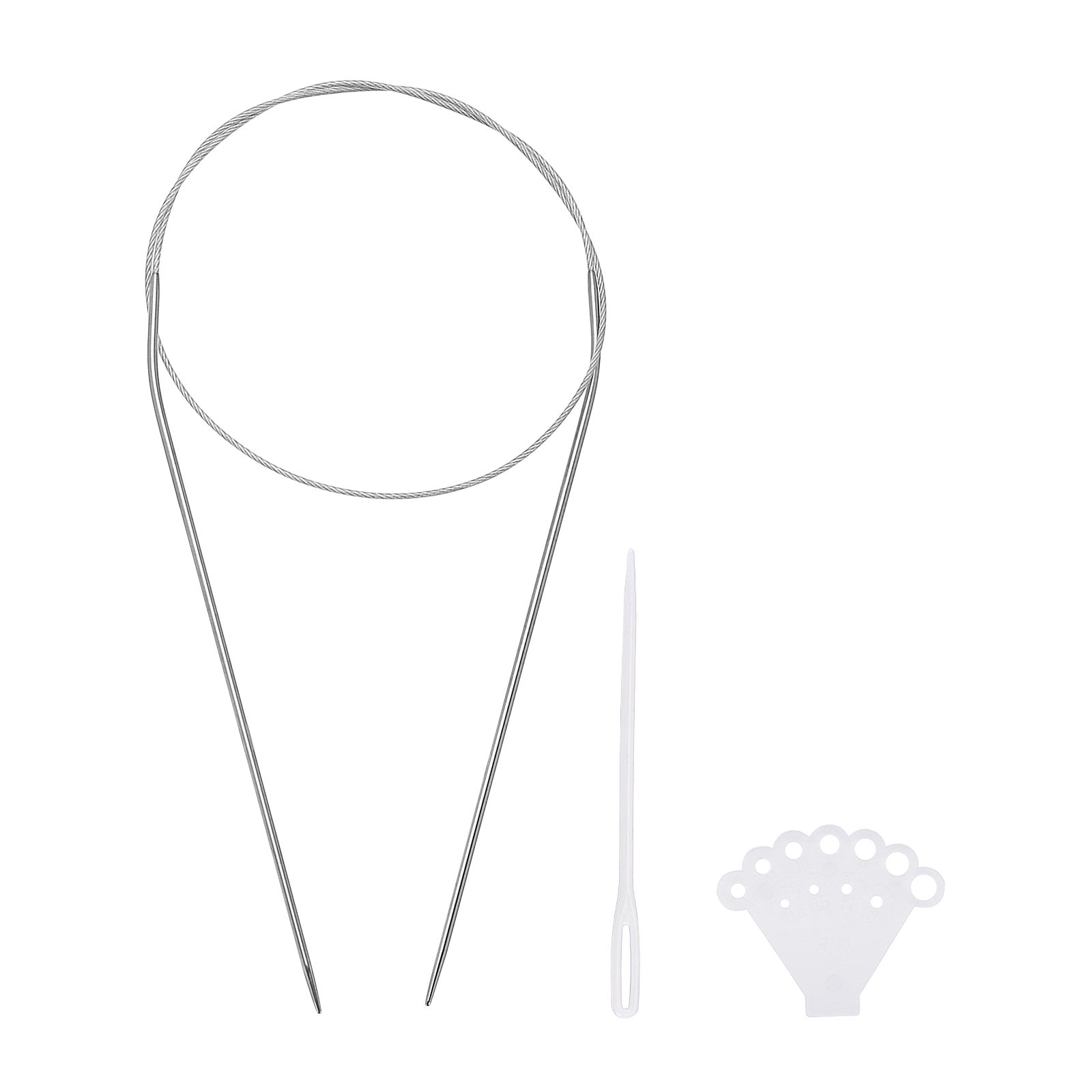 Uxcell Circular Knitting Needles Round Stainless Steel Needle 25.2 ...