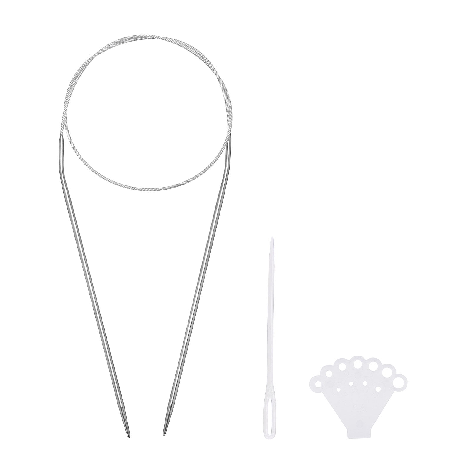 Uxcell Circular Knitting Needles Round Stainless Steel Needle 25.2 ...