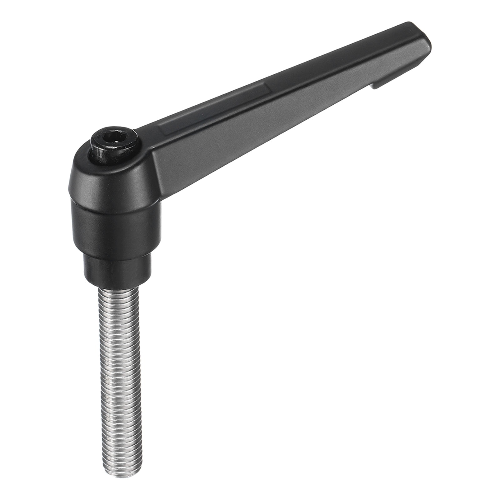 Uxcell Clamping Lever Adjustable Handle M12 x 55mm Metric 304 Stainless Steel Threaded Stud Hand ...