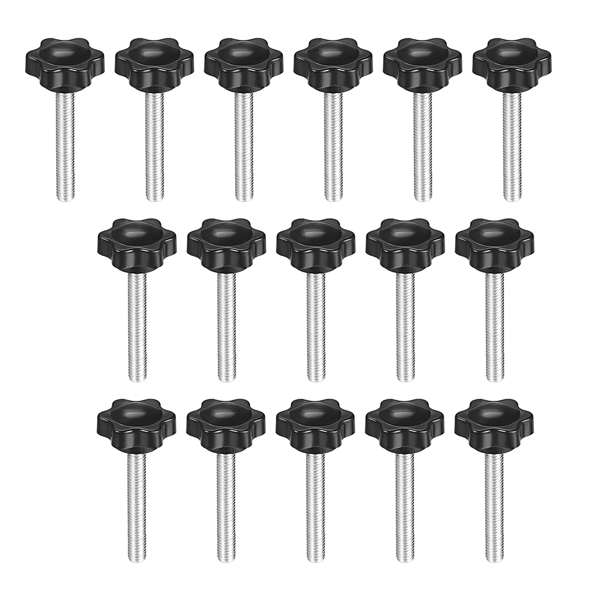 Uxcell Clamping Screw Knob , Plum Hex Shaped Grips Star Knob M6 x 1.97 ...