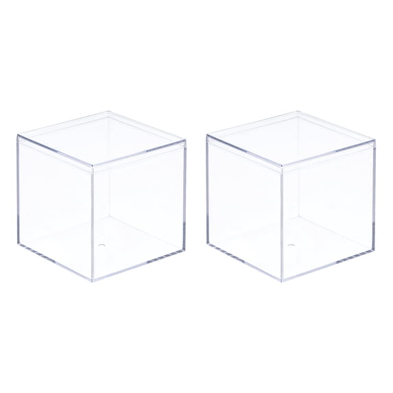 Uxcell Transparent Mini Acrylic Plastic Storage Box, Display Case with ...