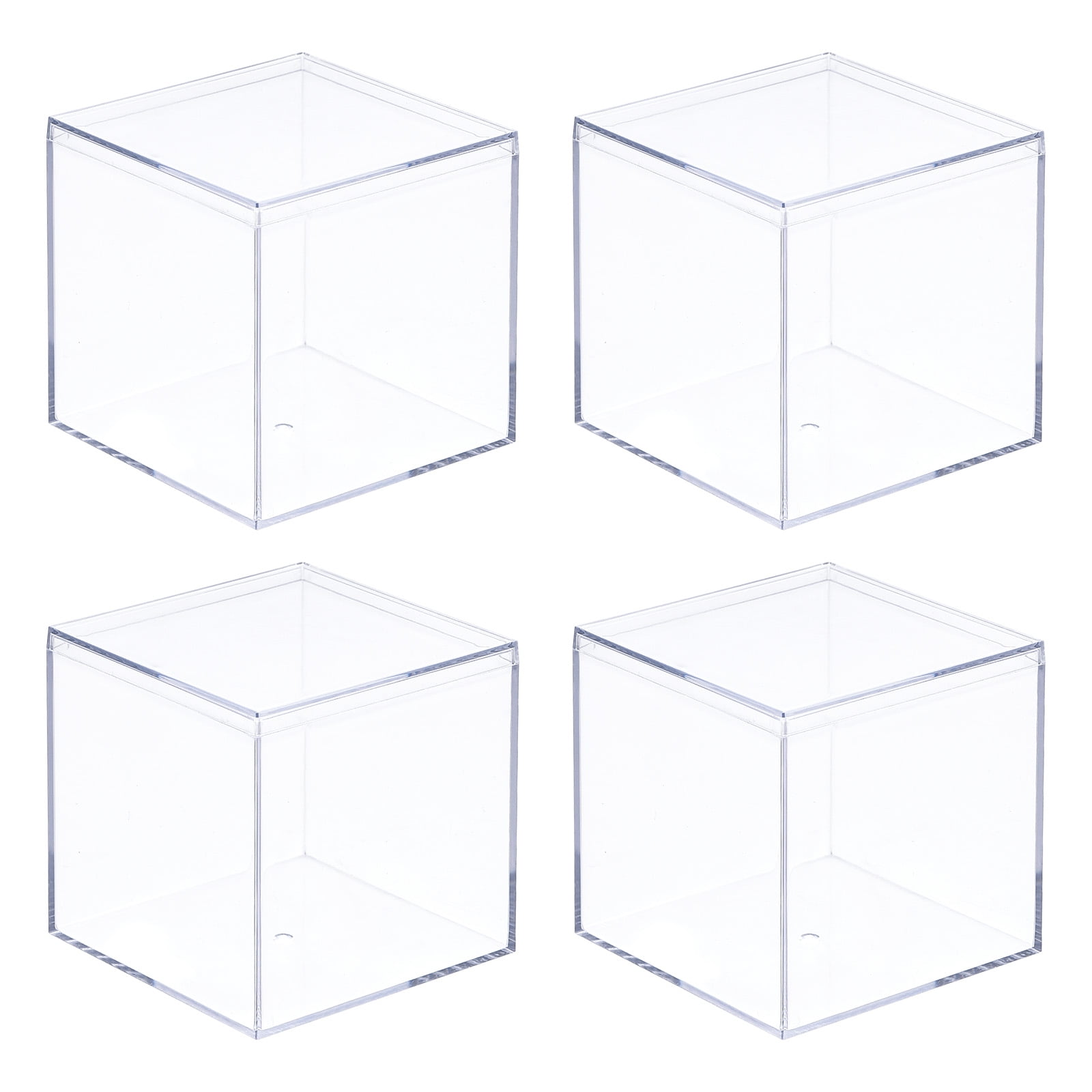 Uxcell Clear Acrylic Transparent Jewelry Mini Organizer, 5.5x5.5x5.5cm ...