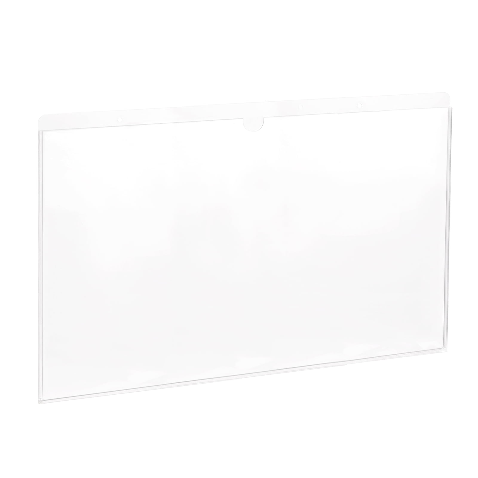 Uxcell Clear Acrylic Sign Holder Document Paper Horizontal Wall Mount ...