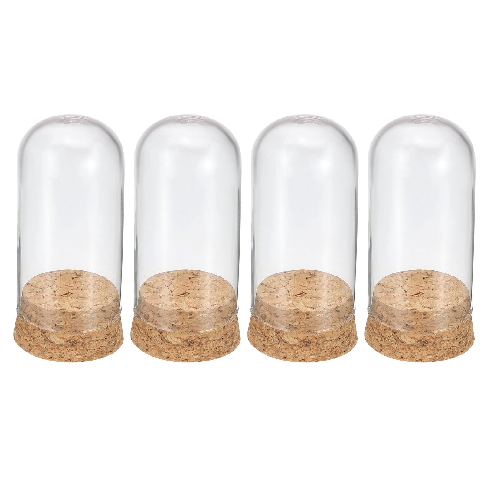 Uxcell Clear Cloche Glass Dome Glass Bell Jar Display Case Tabletop ...