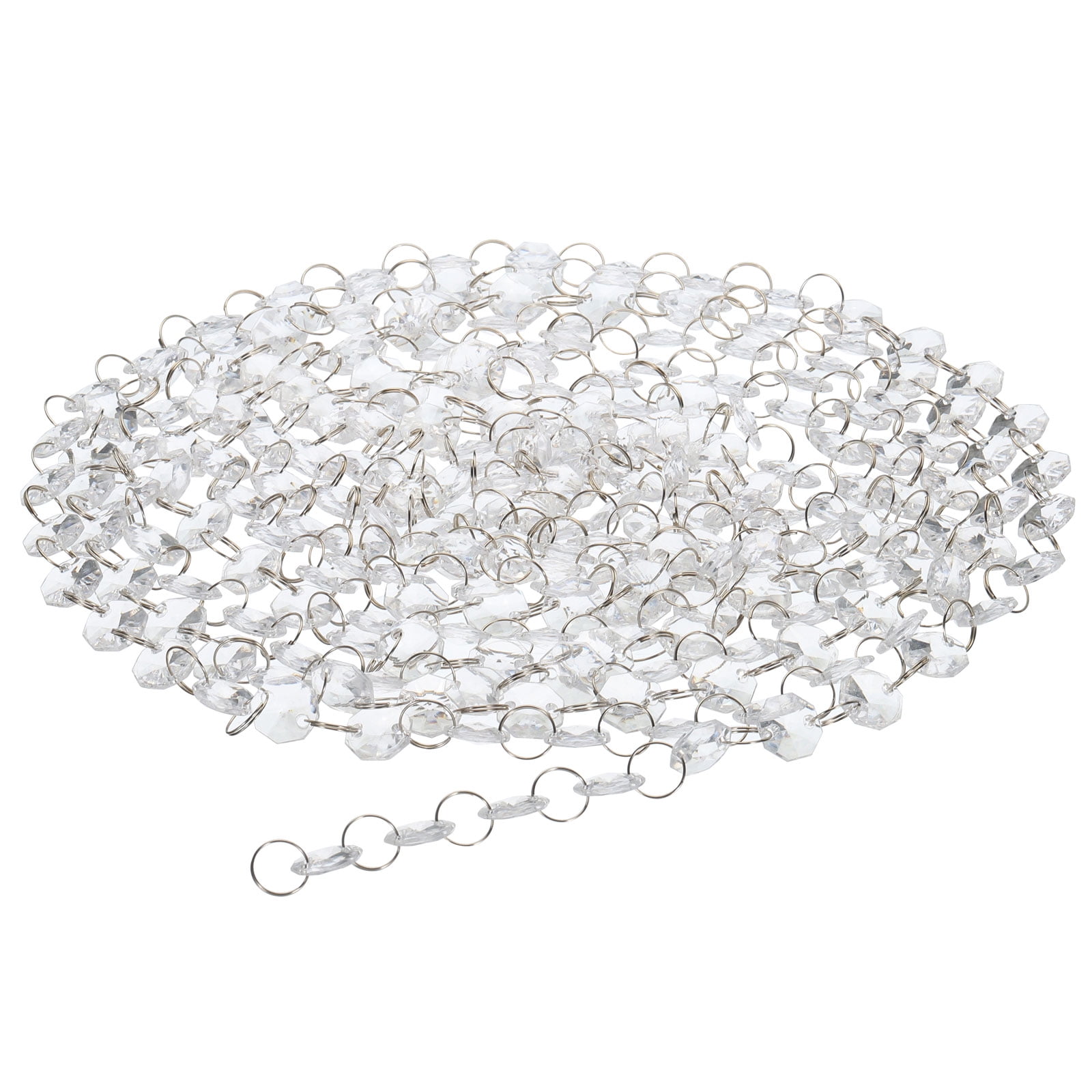 Uxcell Clear Crystal Garland Strands, 16.4 Ft Acrylic Octagon ...