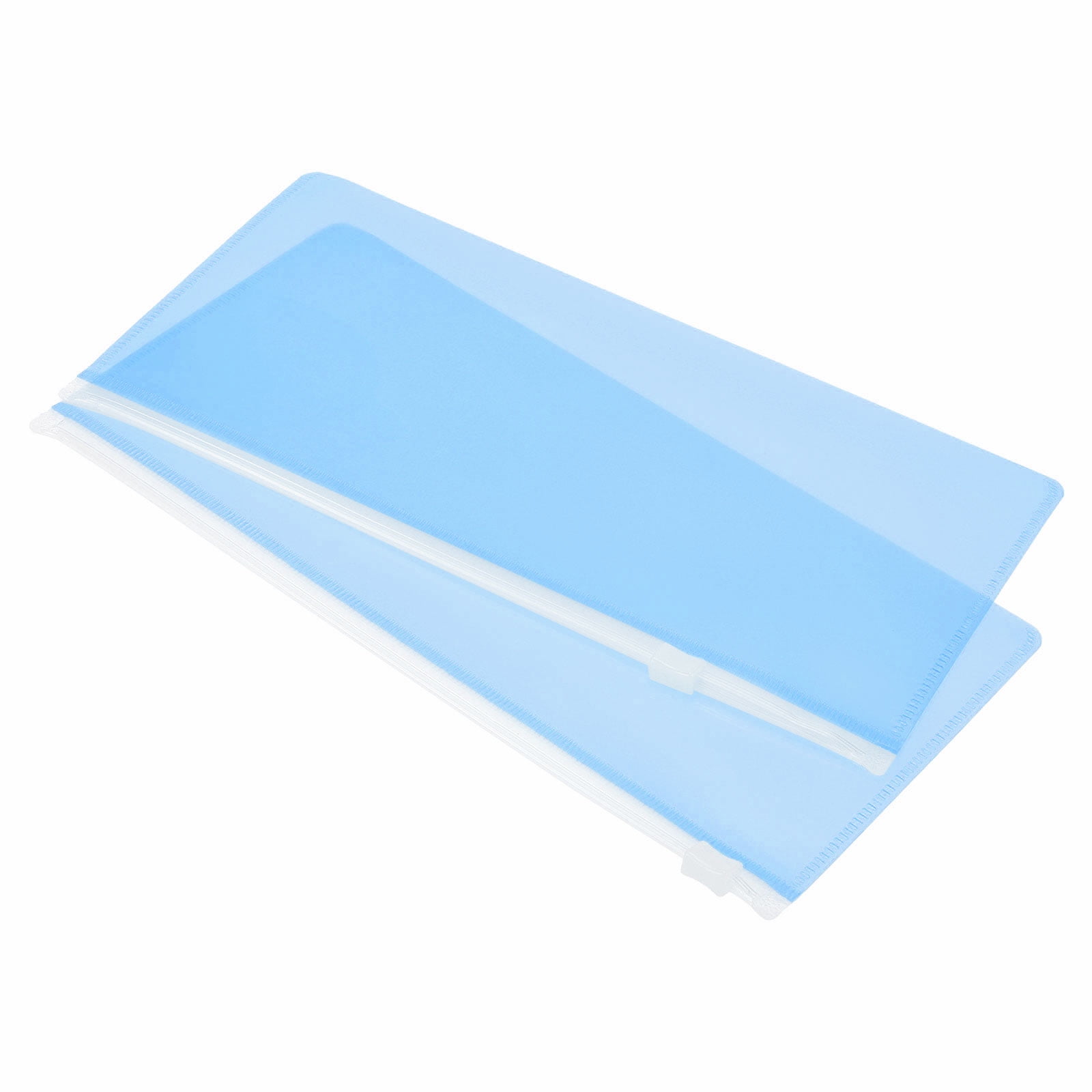 Uxcell Clear Fog A6 Paper Document Bill Pouch Zipper File Bags, Blue 10 ...