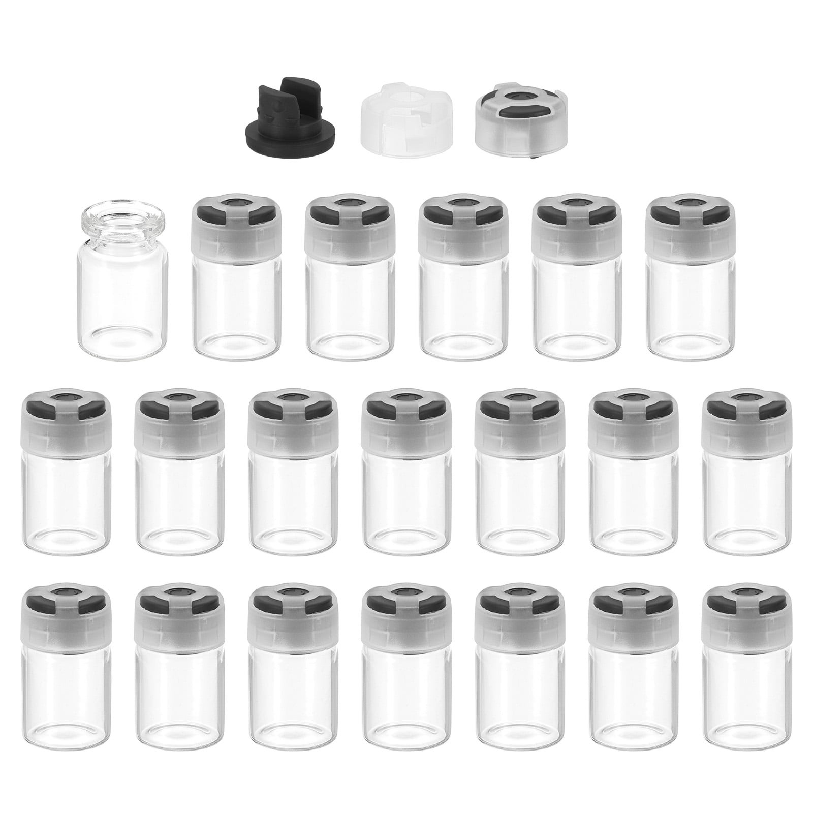 Uxcell Clear Glass Sample Vials, Liquid Bottles 20pack Black 5ml - Walmart.com
