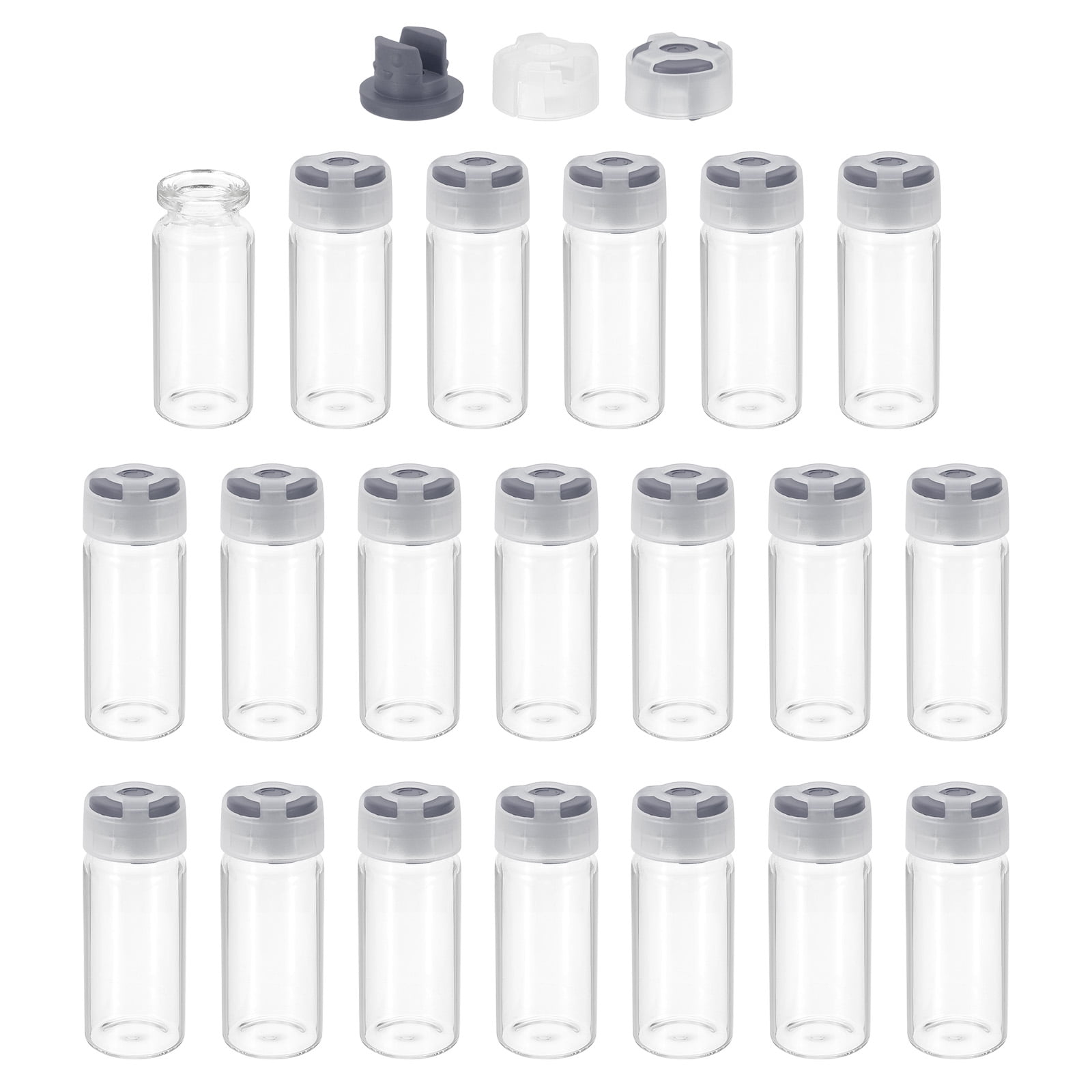 Uxcell Clear Glass Sample Vials, Liquid Bottles 20pack Gray 10ml - Walmart.com
