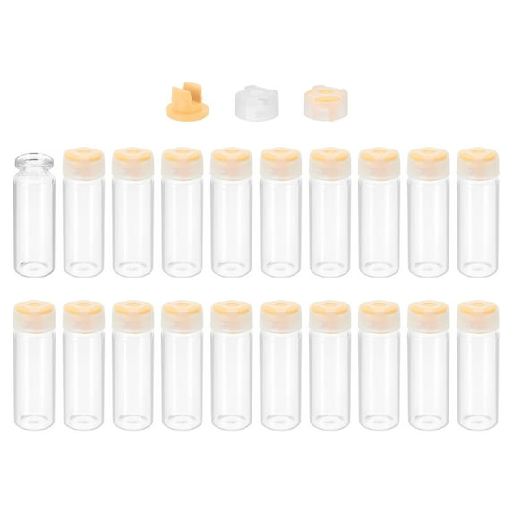 Uxcell Clear Glass Sample Vials, Liquid Bottles 20pack Yellow 15ml - Walmart.com