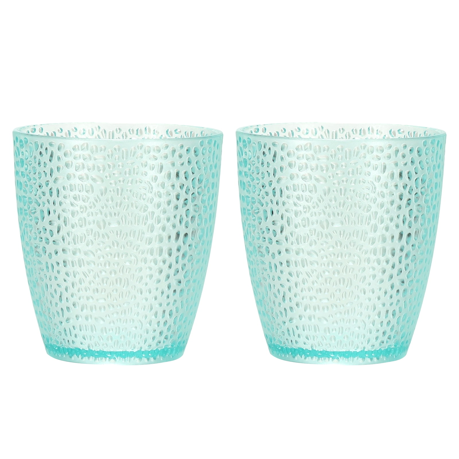 Uxcell Clear Plastic Reusable Drinking Glasses, 6.8oz Hobnail Drinking ...