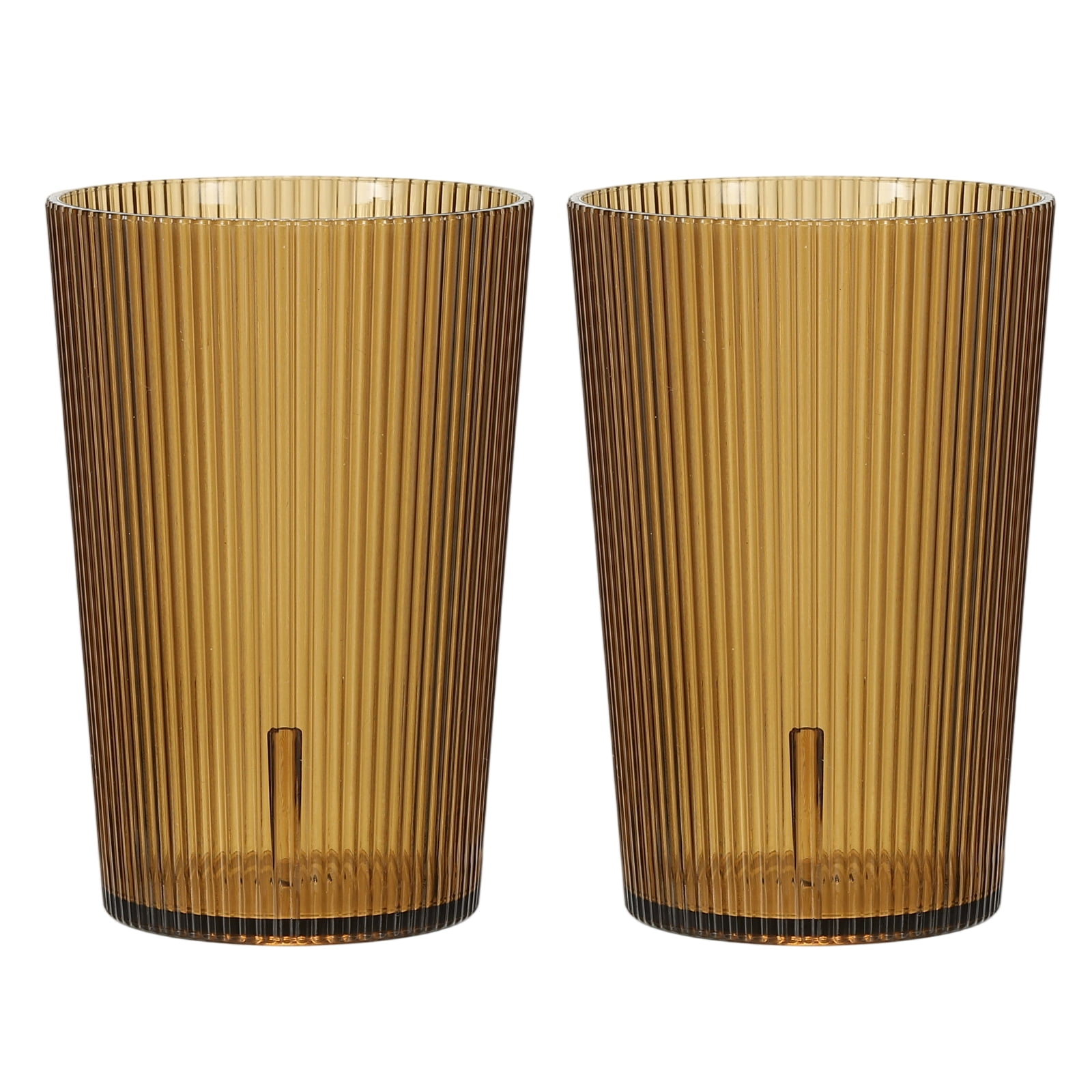 Uxcell Clear Plastic Reusable Drinking Glasses, 7.4oz Ribbed Drinking ...