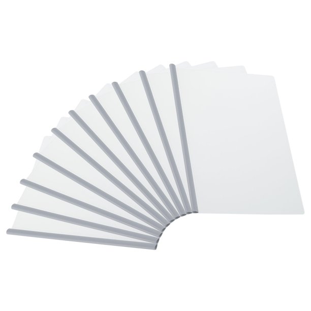 Uxcell Clear Report Covers with Sliding Bar, 10 Pcs 8mm Slide-Grip ...