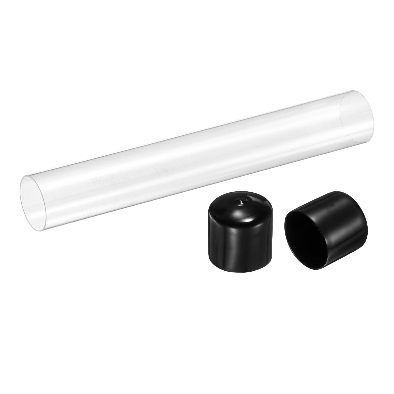 Uxcell Clear Rigid Acrylic Pipe, 46mm(1.81") ID x 50mm(1.97") OD 14 ...