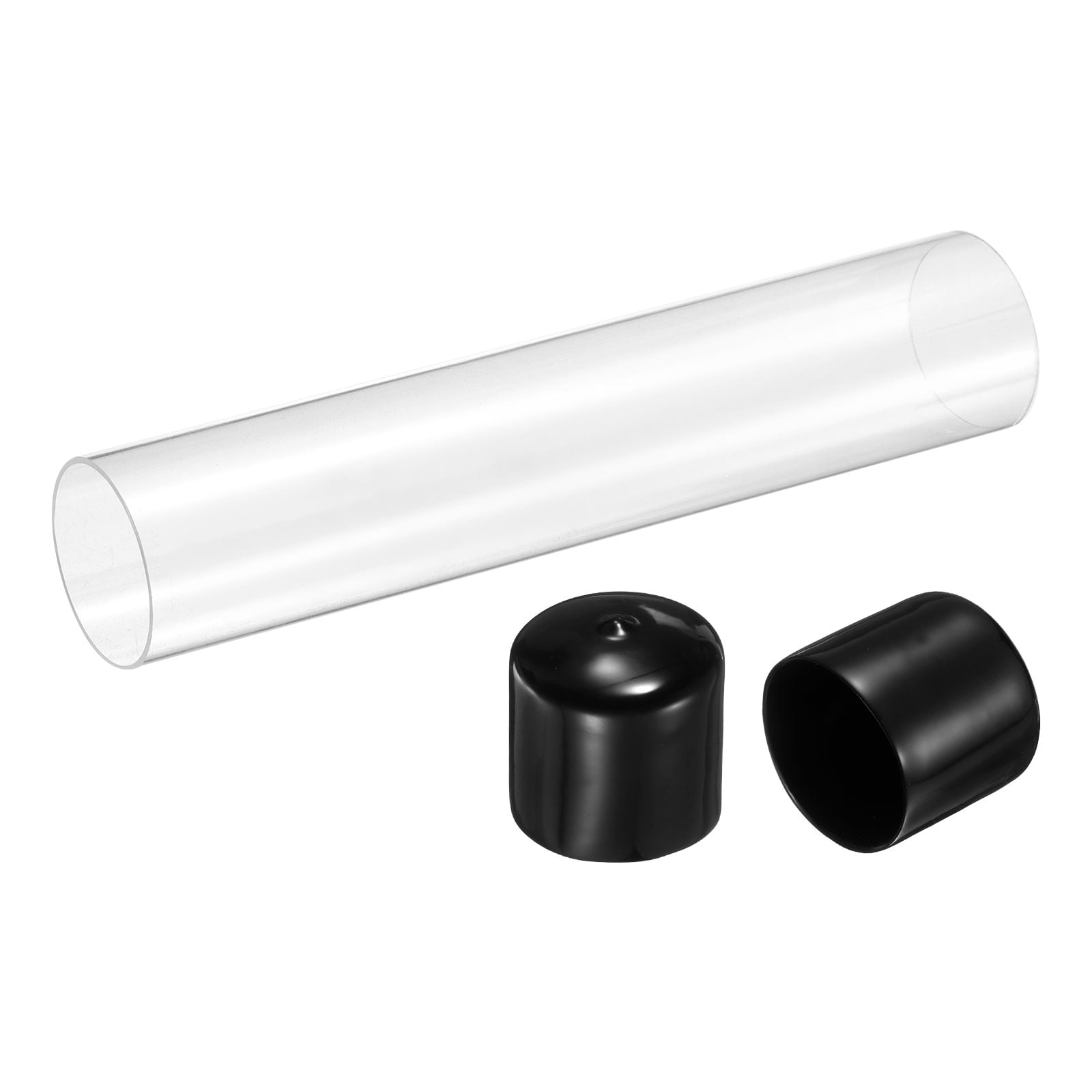 Uxcell Clear Rigid Acrylic Pipe, 47mm(1.85") ID x 50mm(1.97") OD 10 ...