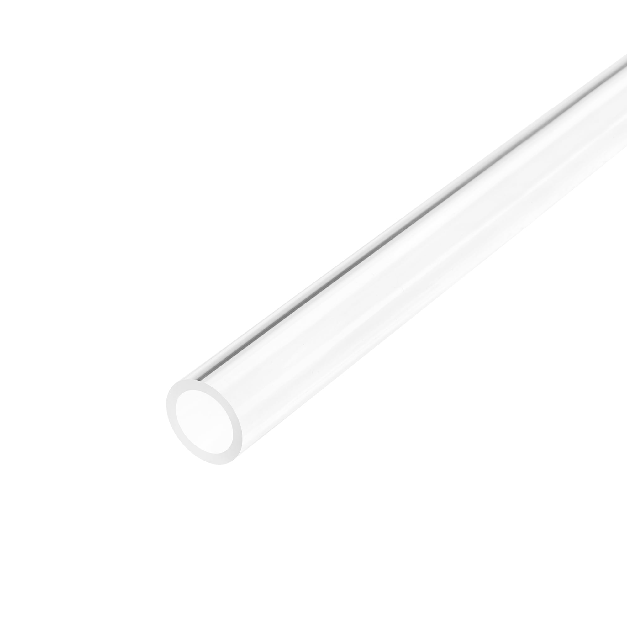 Uxcell Clear Rigid Acrylic Pipe Wall Round Tube Tubing 0.55" ID x 0.71 ...