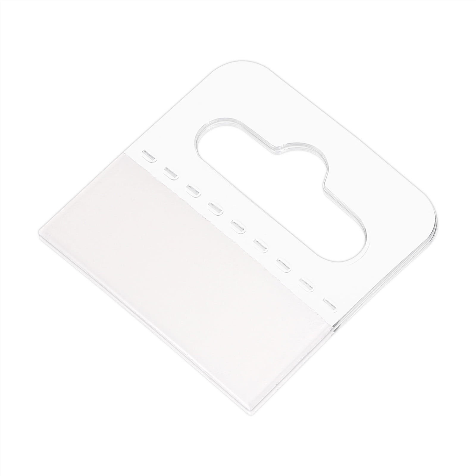 Uxcell Clear Self Adhesive Hang Tab Hook 30x30mm Plastic Folding Tabs ...
