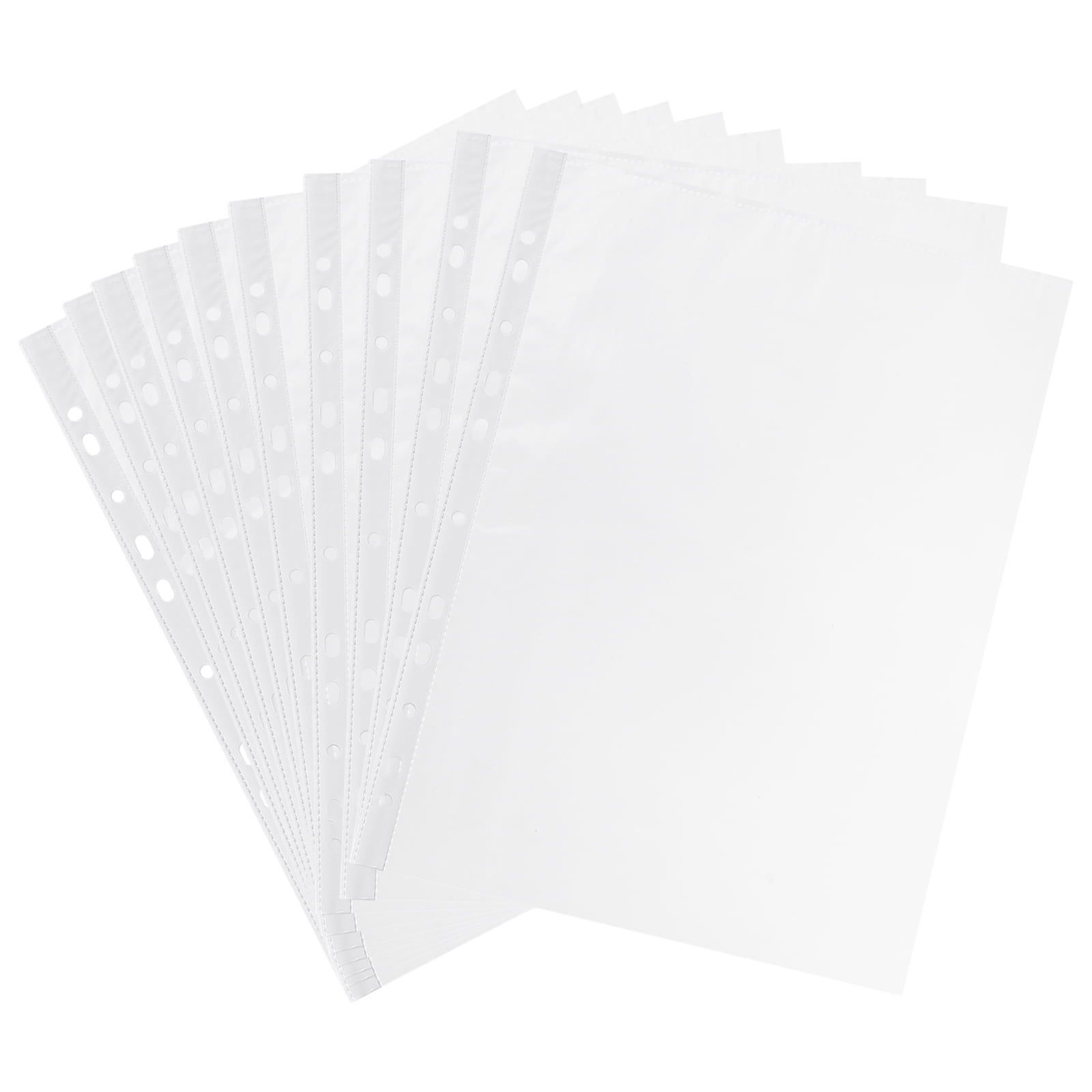 Uxcell Clear Sheet Protectors, 100 Pcs A4 PP Plastic Reusable Paper Page Document for 2 3 4 Ring ...