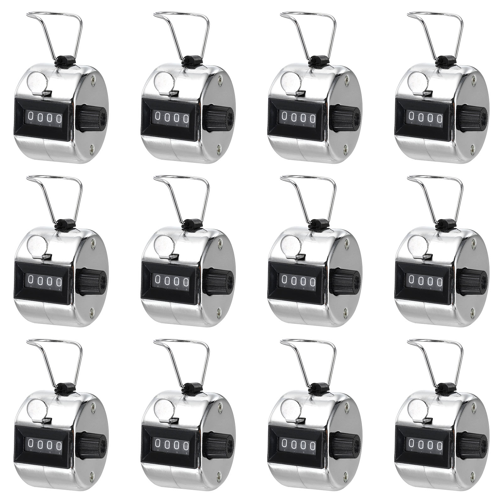 Uxcell Click Counter, 12 Pack Hand Tally Counter 4 Digit Mechanical ...