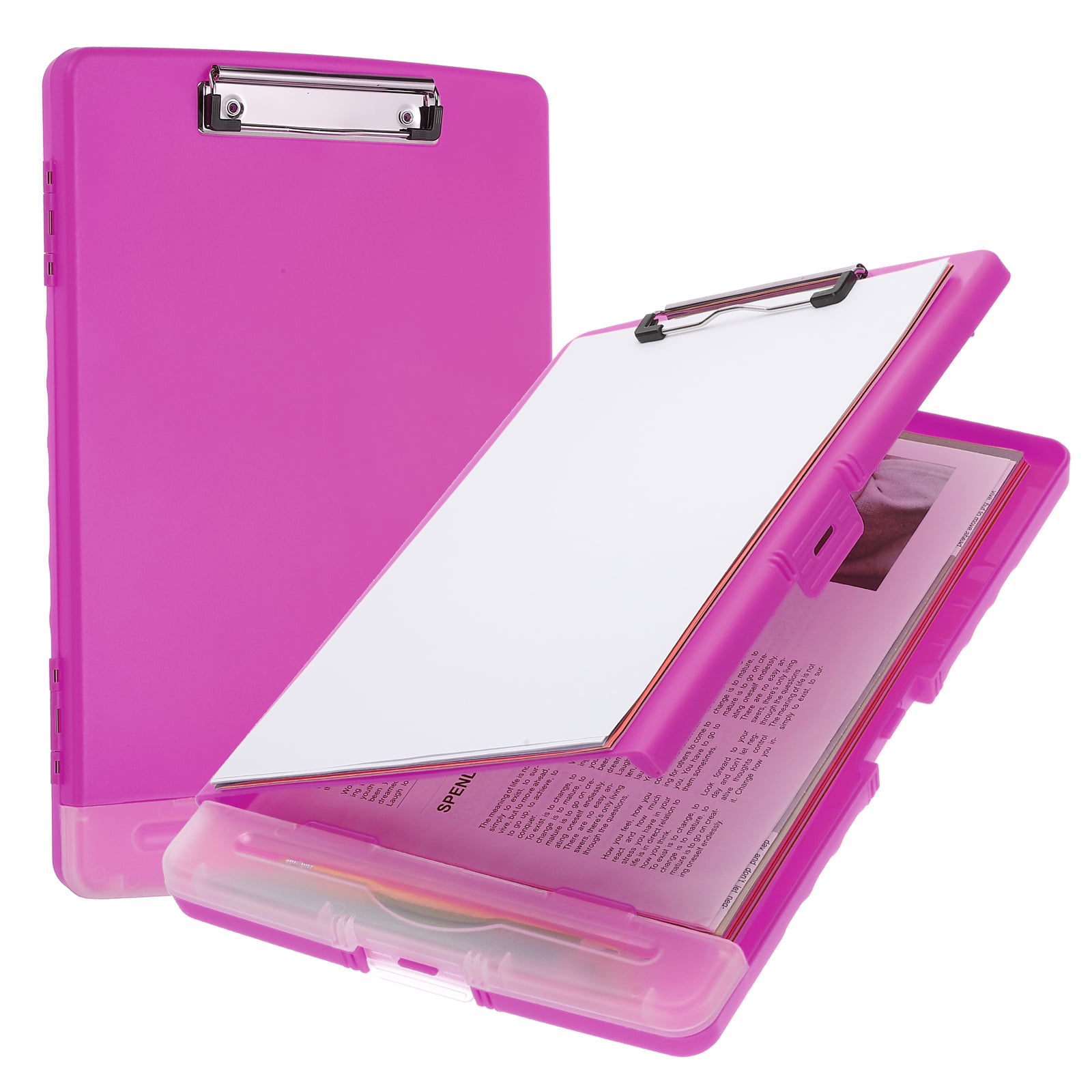 Uxcell 14'' x 10'' Metal Clipboard with Plastic Storage Large Capacity ...