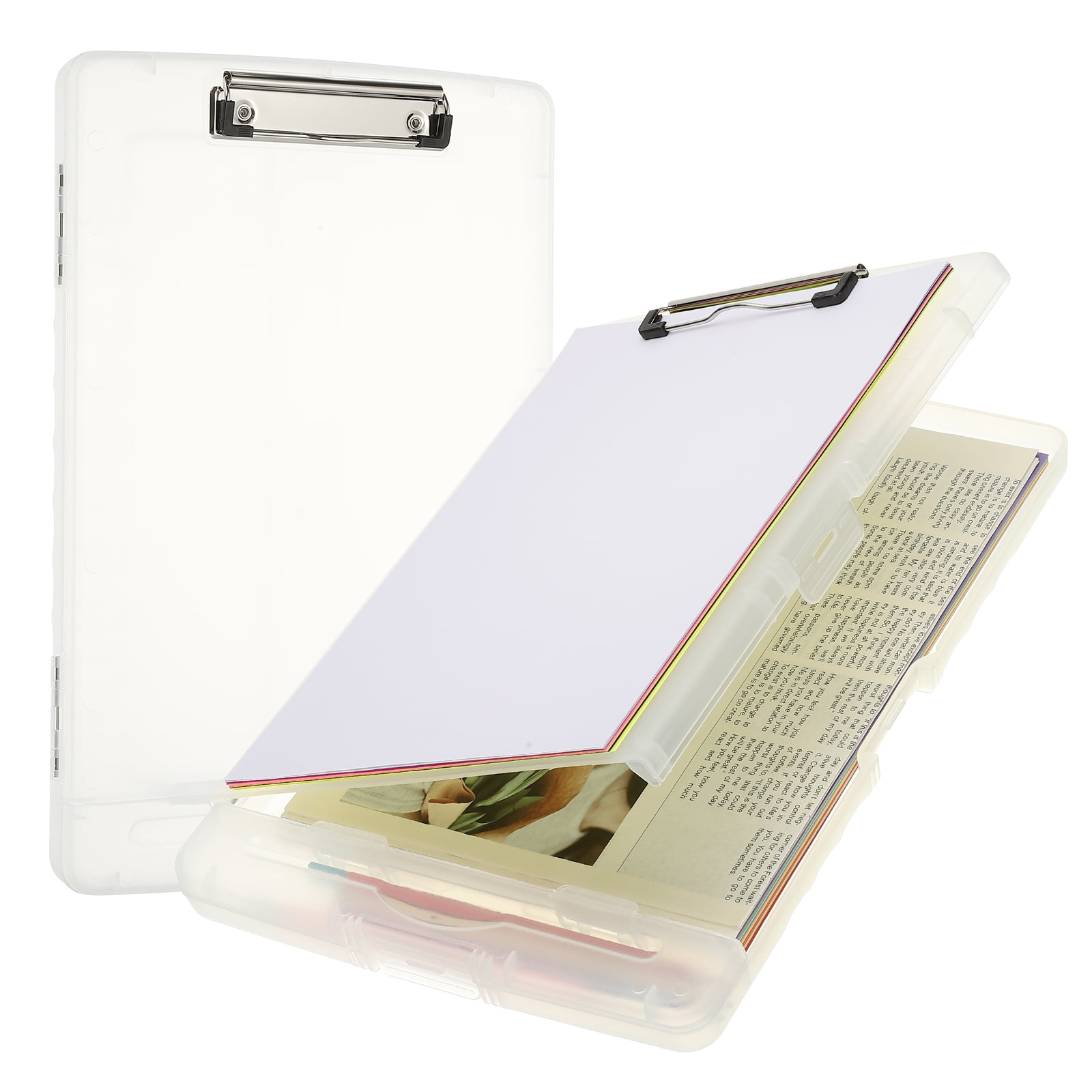 Uxcell 14'' x 10'' Metal Clipboard with Plastic Storage Large Capacity ...