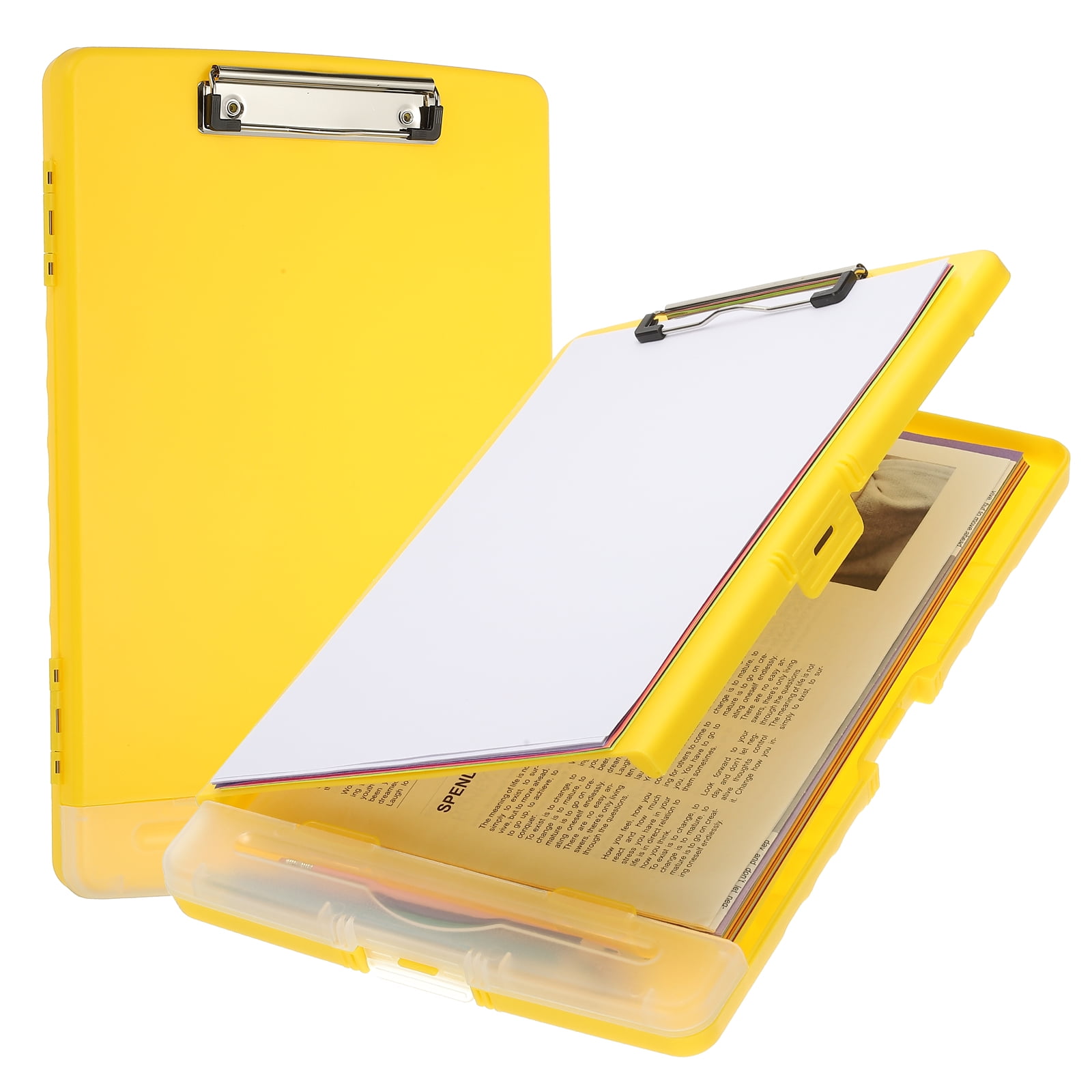 Uxcell 14'' x 10'' Metal Clipboard with Plastic Storage Large Capacity ...