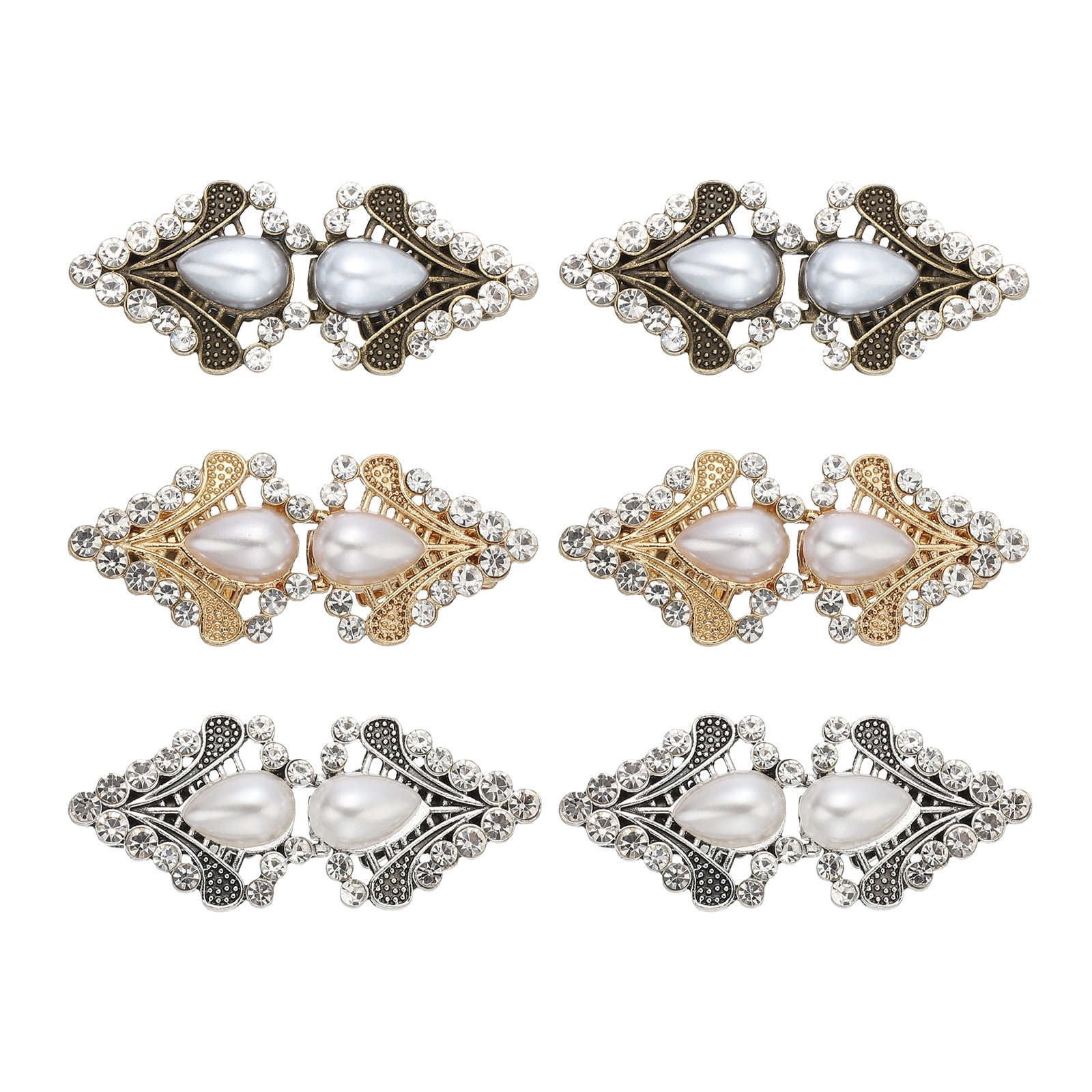 Uxcell Cloak Clasp Set, 6Pcs Alloy Vintage Sweater Clips with ...