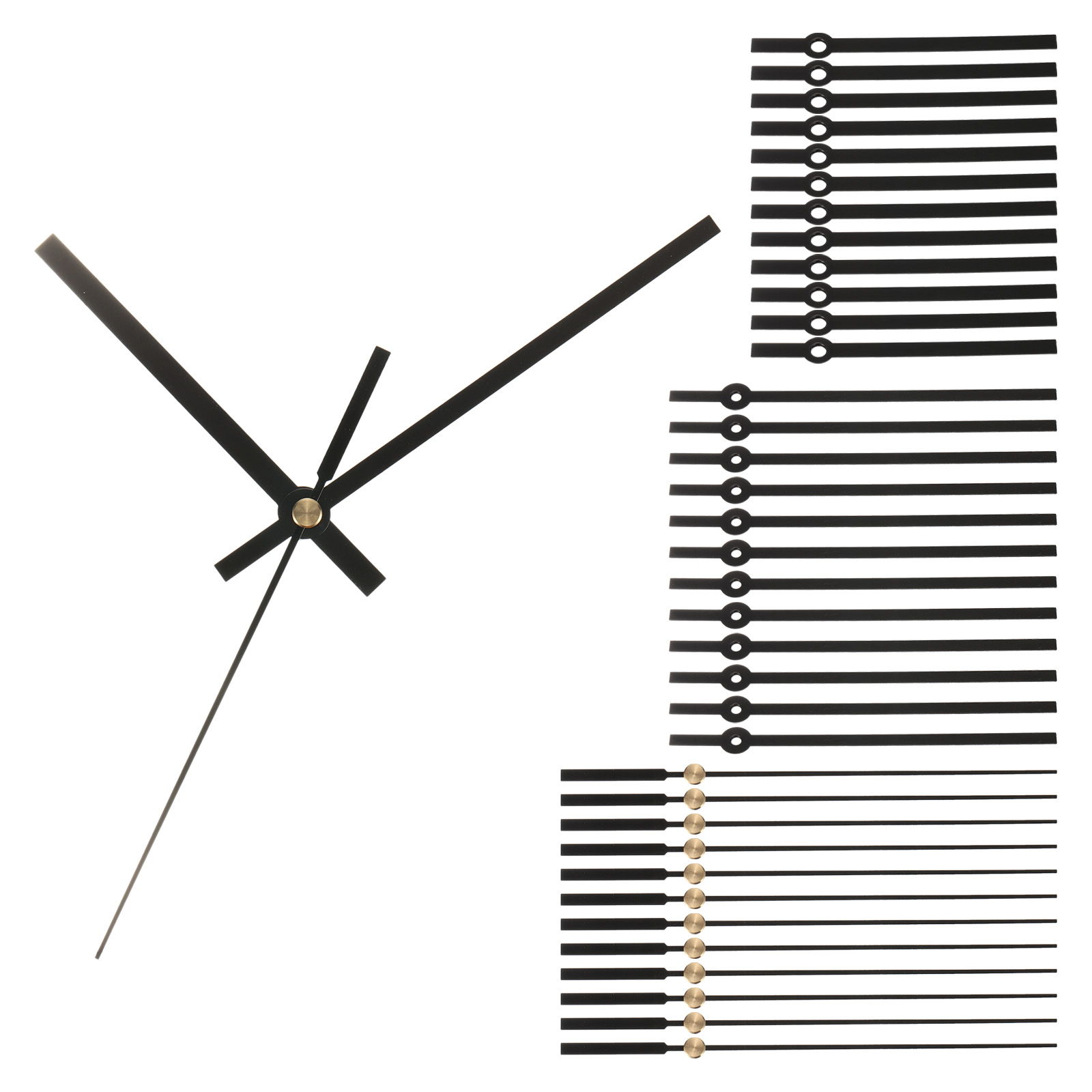 Uxcell Clock Hands, 12 Set Clock Hands Kits Clock Mechanism Movement ...