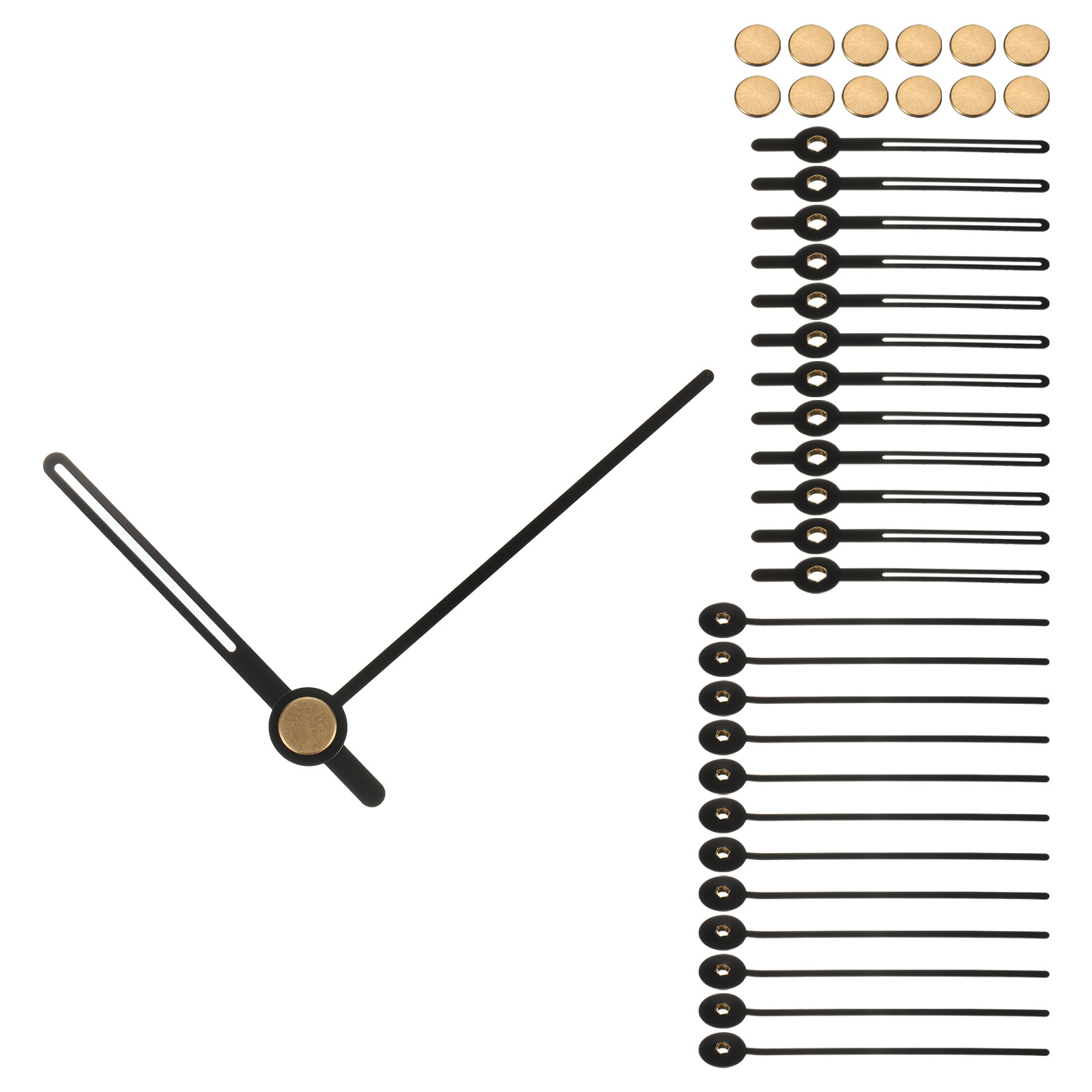 Uxcell Clock Hands, 12 Set Clock Hands Kits Clock Mechanism Movement ...
