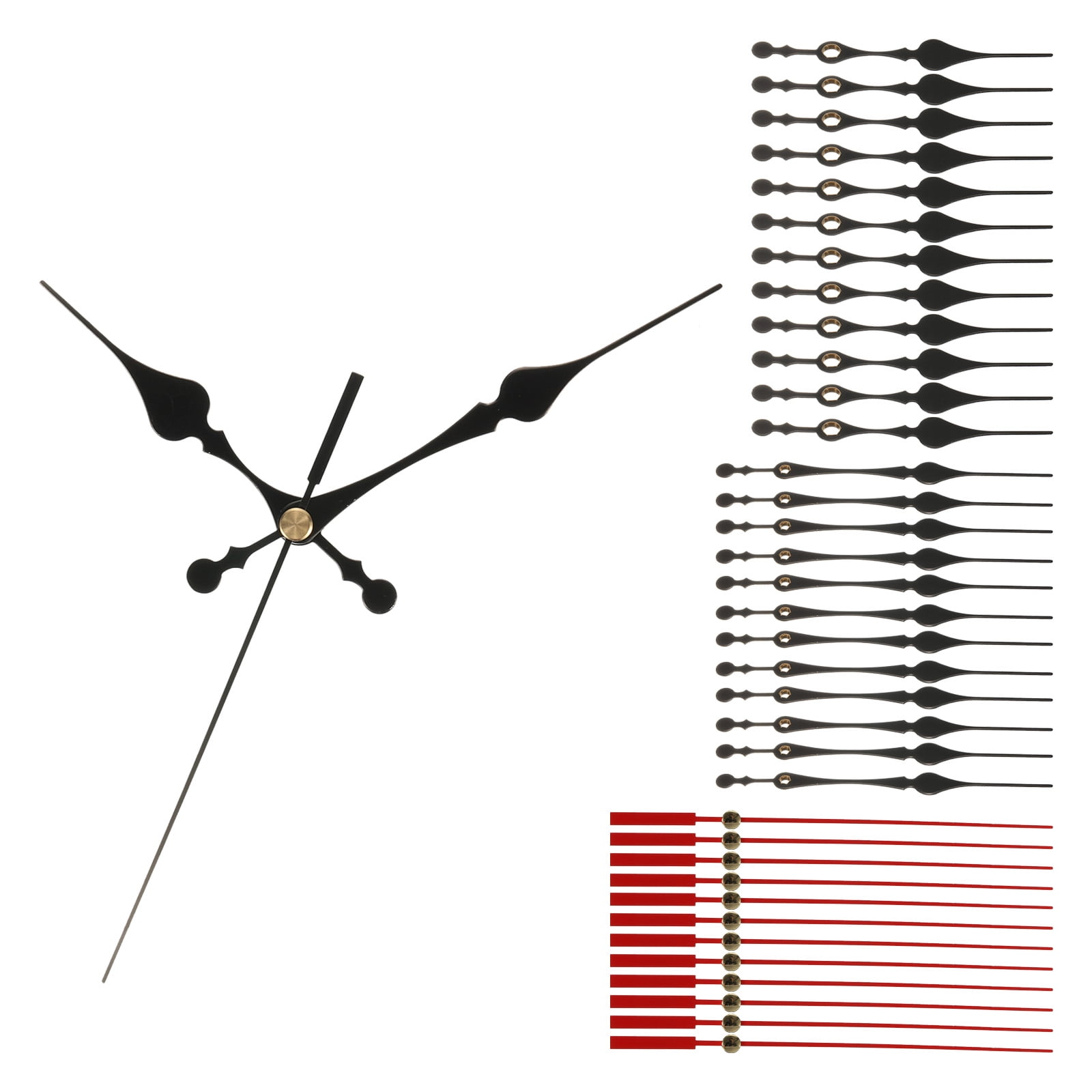 Uxcell Clock Hands, 12 Set Clock Hands Kits Clock Mechanism Movement ...