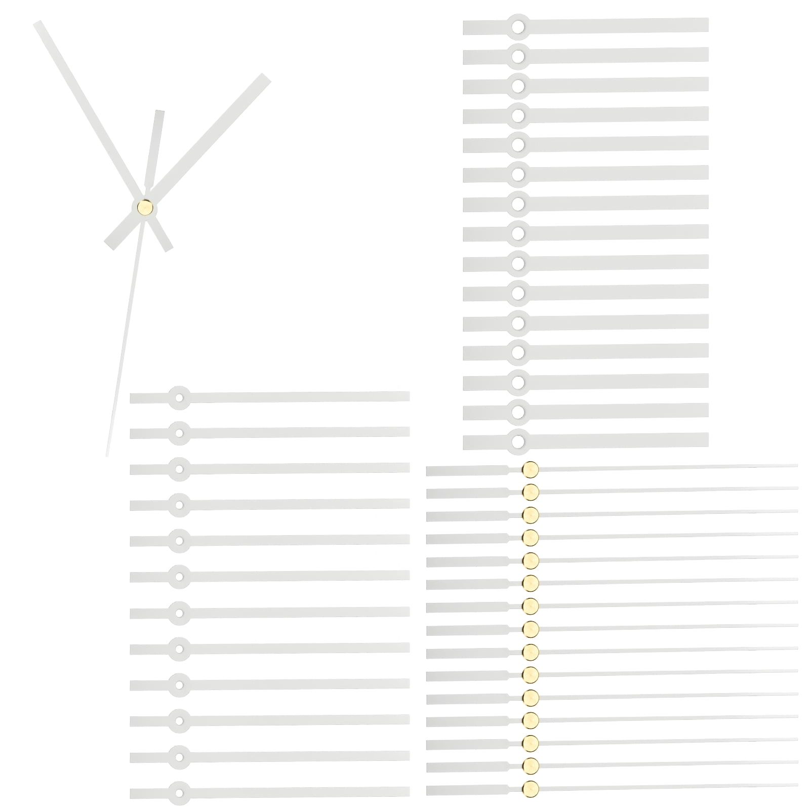 Uxcell Clock Hands Kit, 20 Set Aluminum Clock Hands Parts Replacement ...