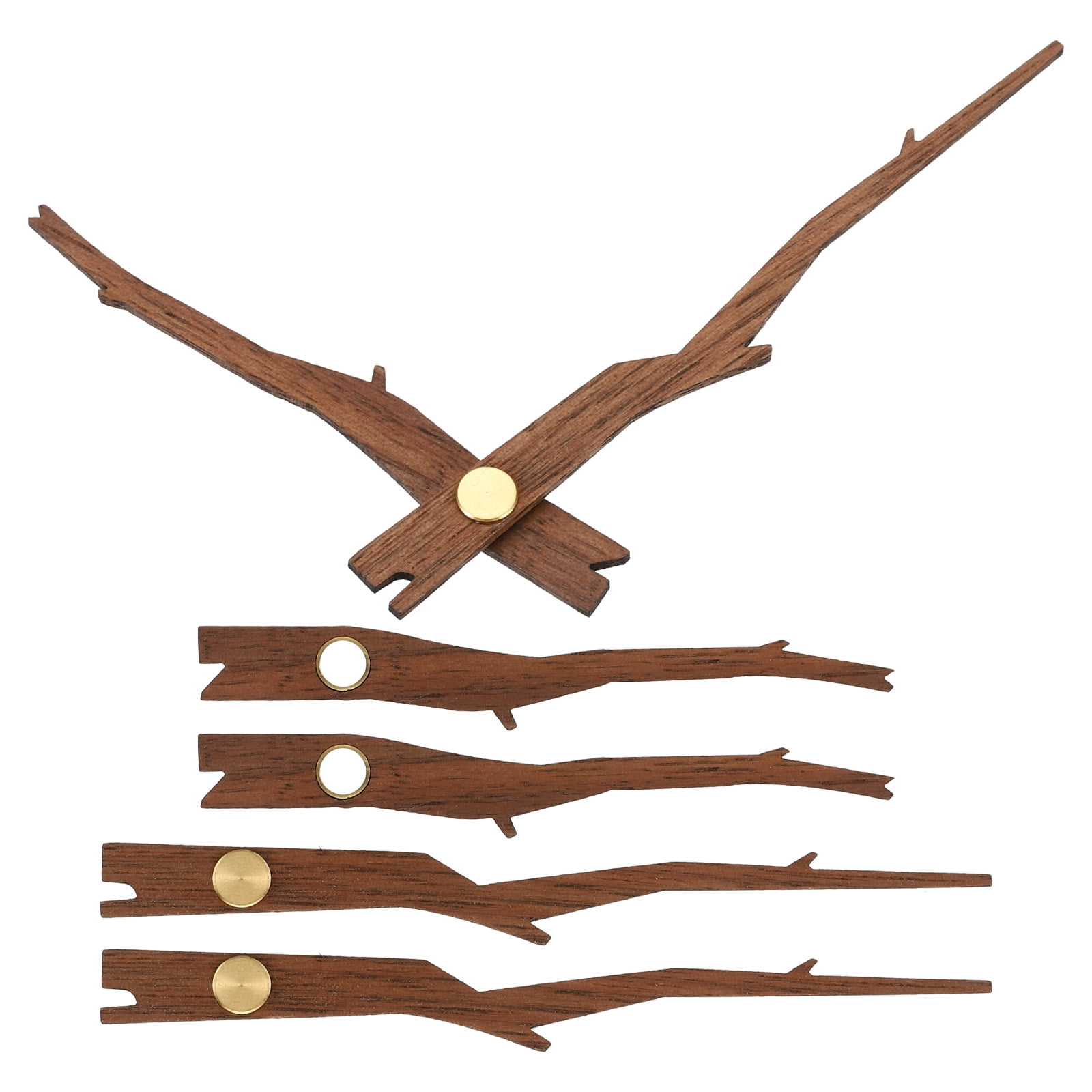 Uxcell Clock Hands Kit, 3 Set Wooden Clock Mechanism Movement Wall ...