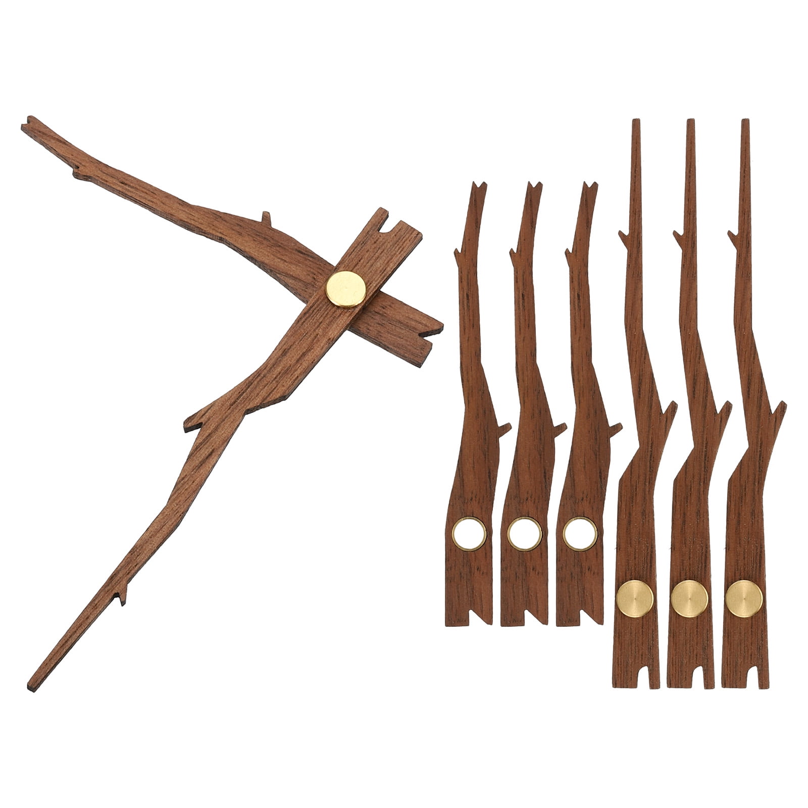 Uxcell Clock Hands Kit, 4 Set Wooden Clock Mechanism Movement Wall ...