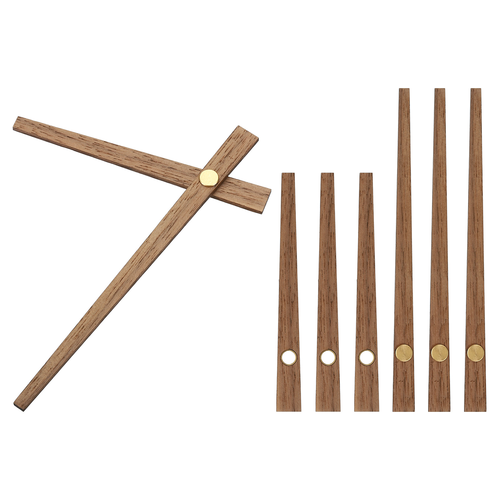 Uxcell Clock Hands Kit, 4 Set Wooden Clock Mechanism Movement Wall ...