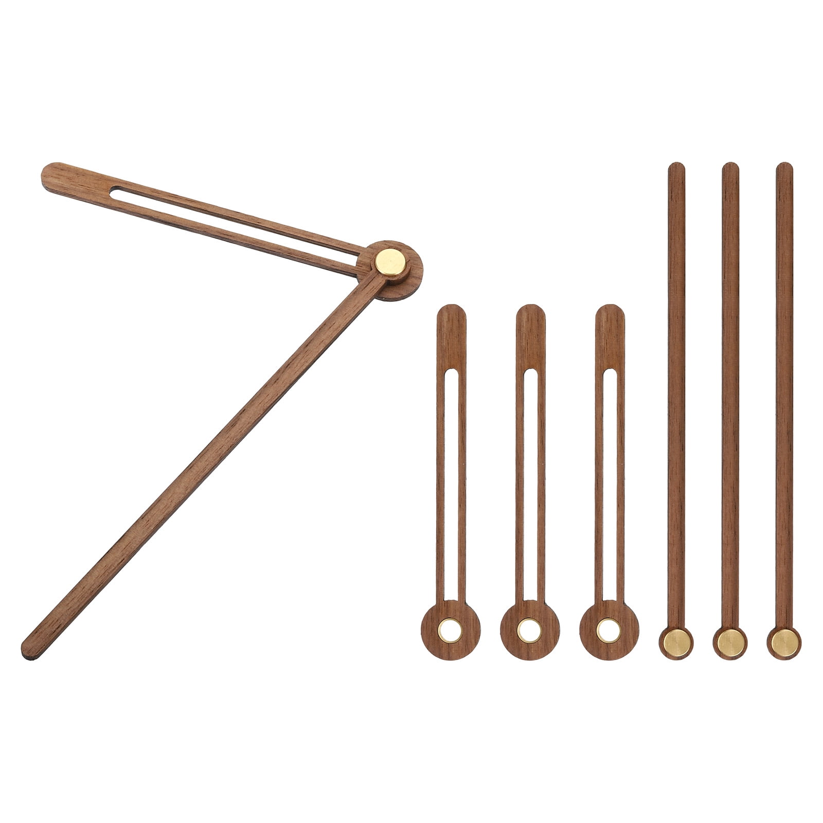 Uxcell Clock Hands Kit, 4 Set Wooden Clock Mechanism Movement Wall ...