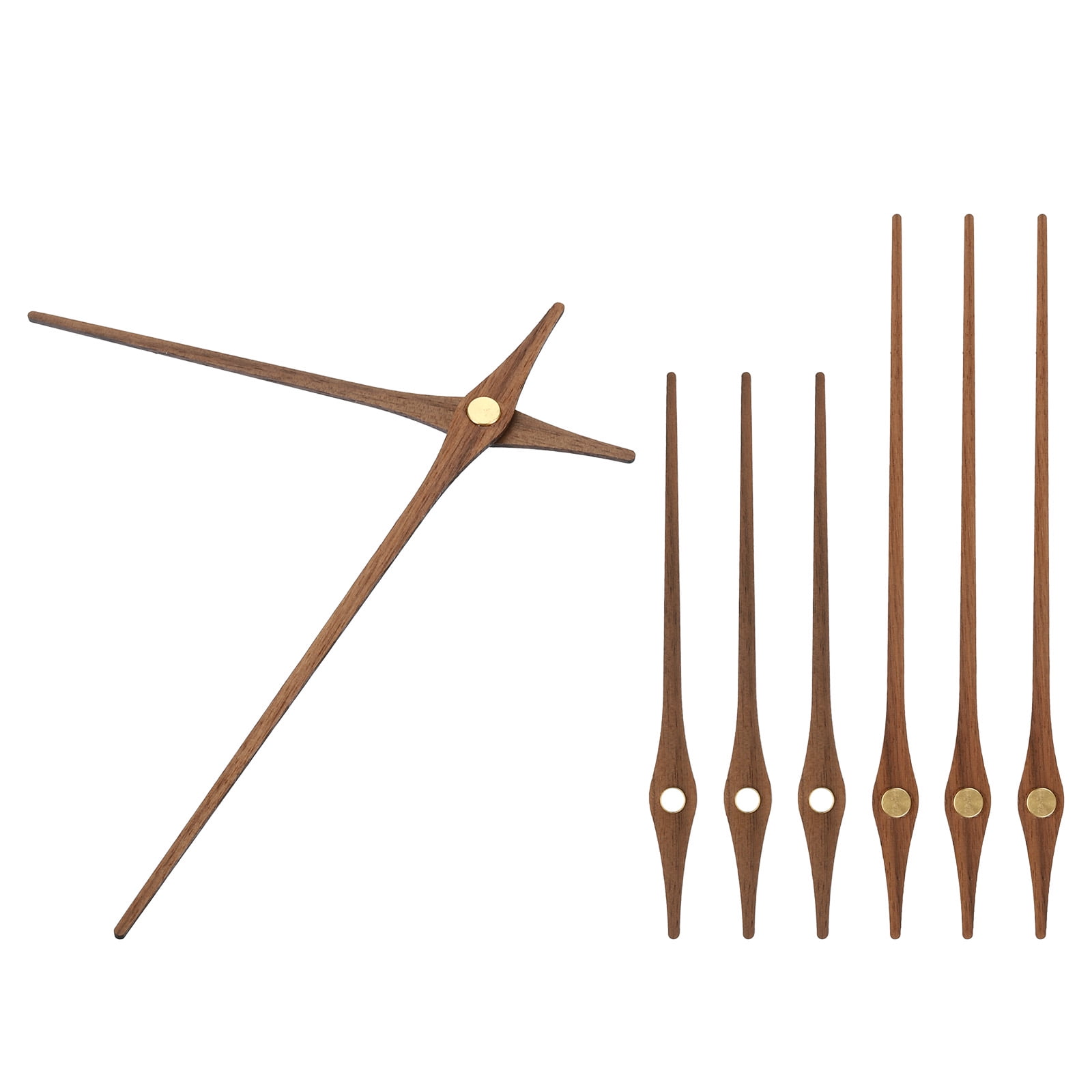 Uxcell Clock Hands Kit, 4 Set Wooden Clock Mechanism Movement Wall ...