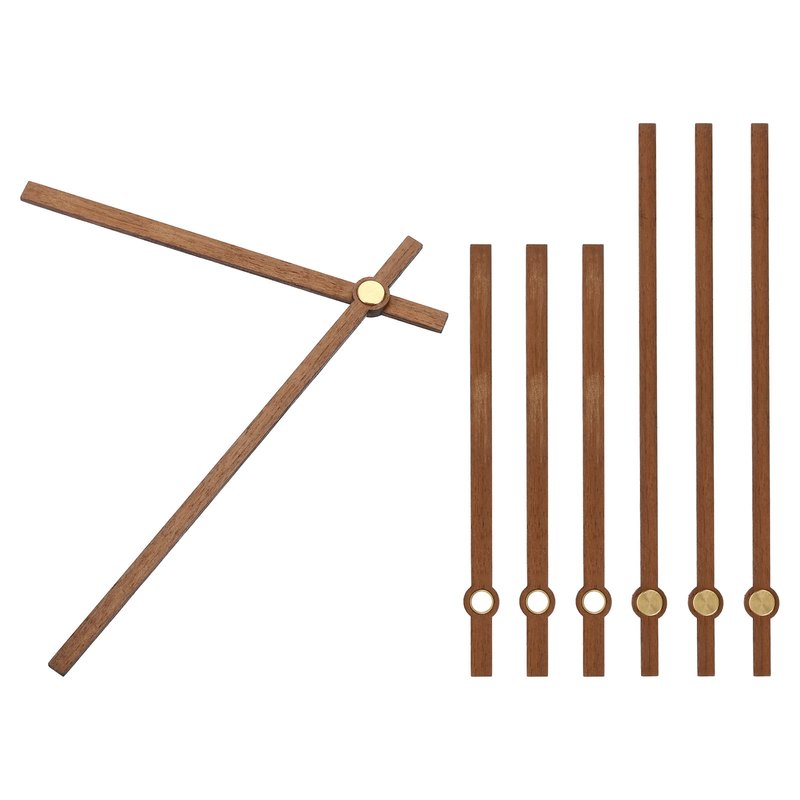Uxcell Clock Hands Kit, 4 Set Wooden Clock Mechanism Movement Wall ...