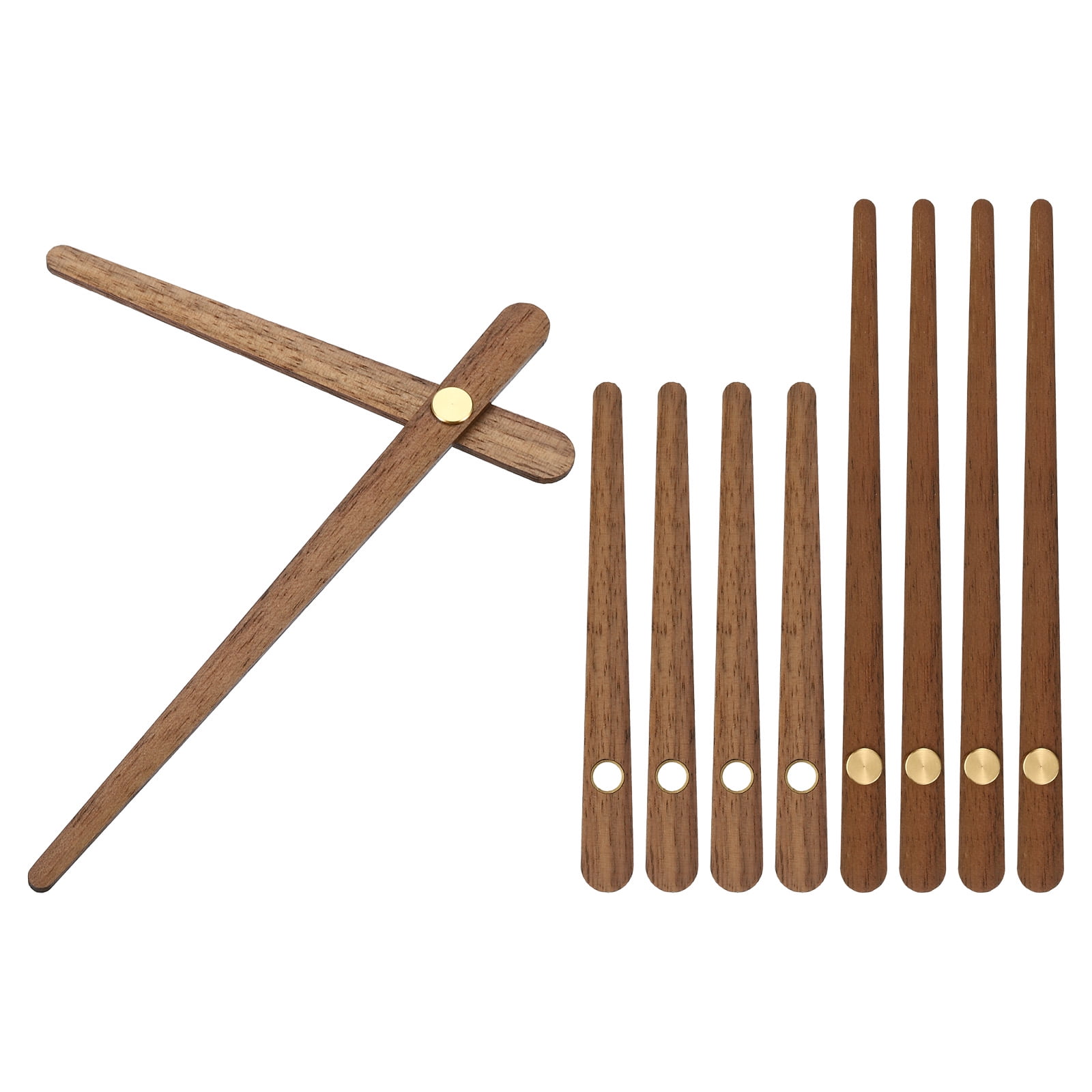 Uxcell Clock Hands Kit, 5 Set Wooden Clock Mechanism Movement Wall ...