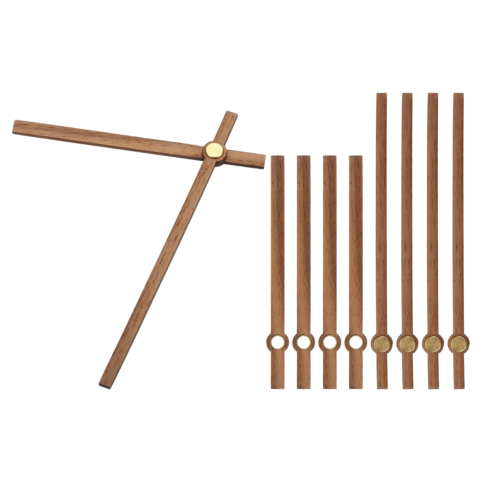 Uxcell Clock Hands Kit, 5 Set Wooden Clock Mechanism Movement Wall ...