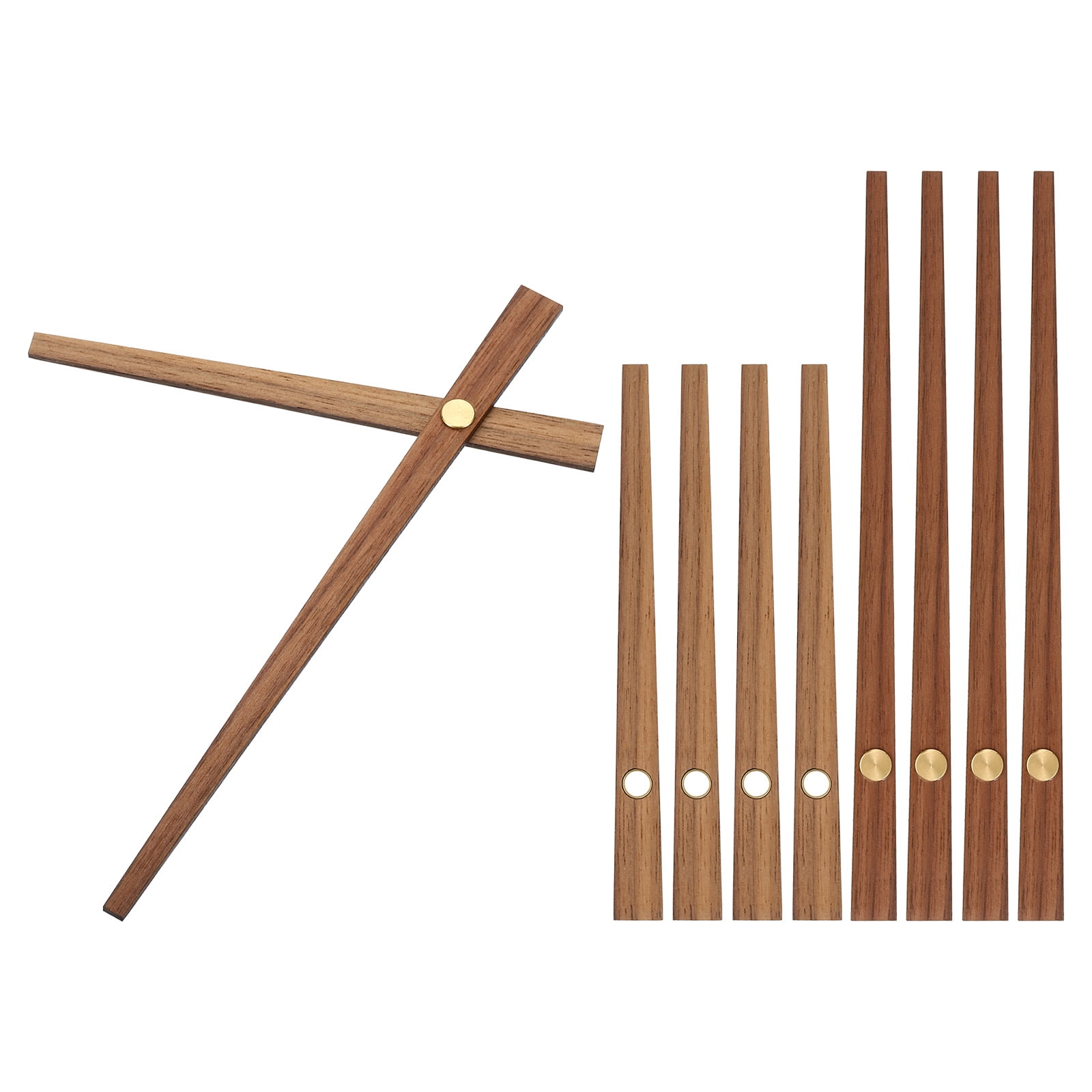 Uxcell Clock Hands Kit, 5 Set Wooden Clock Mechanism Movement Wall ...