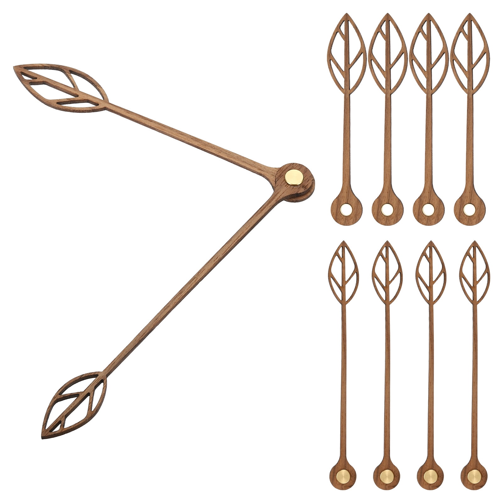 Uxcell Clock Hands Kit, 5 Set Wooden Clock Mechanism Movement Wall ...