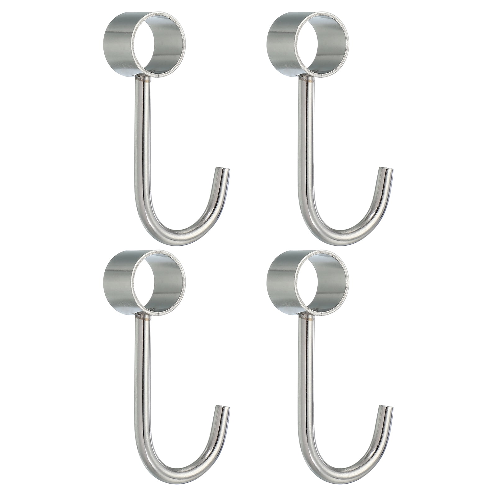 Uxcell Closet Rod Hooks Stainless Steel Hanging Tube Closet Tension ...