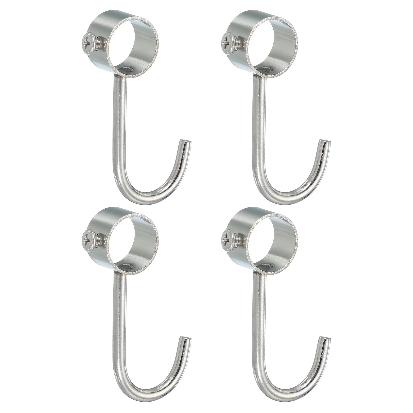 Uxcell Closet Rod Hooks Stainless Steel Hanging Tube Closet Tension ...
